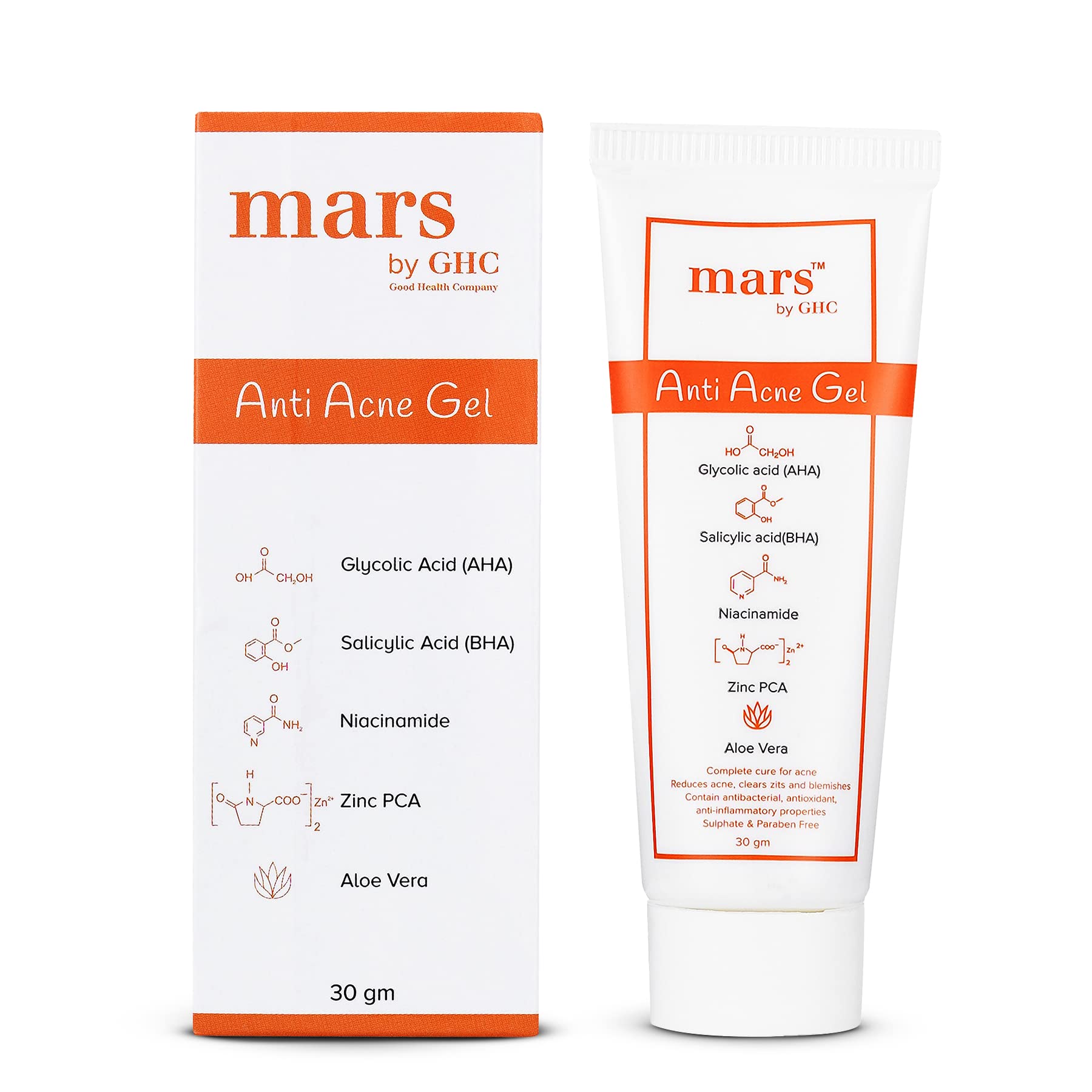 Buy mars by GHC AHA-BHA Anti Acne Face Gel (30 g - Pack of 1) | Fights ...