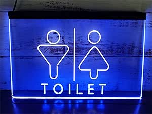 Custom LED Neon Signs Men and Women Toilet LED Neon Sign, Plug Powered ...