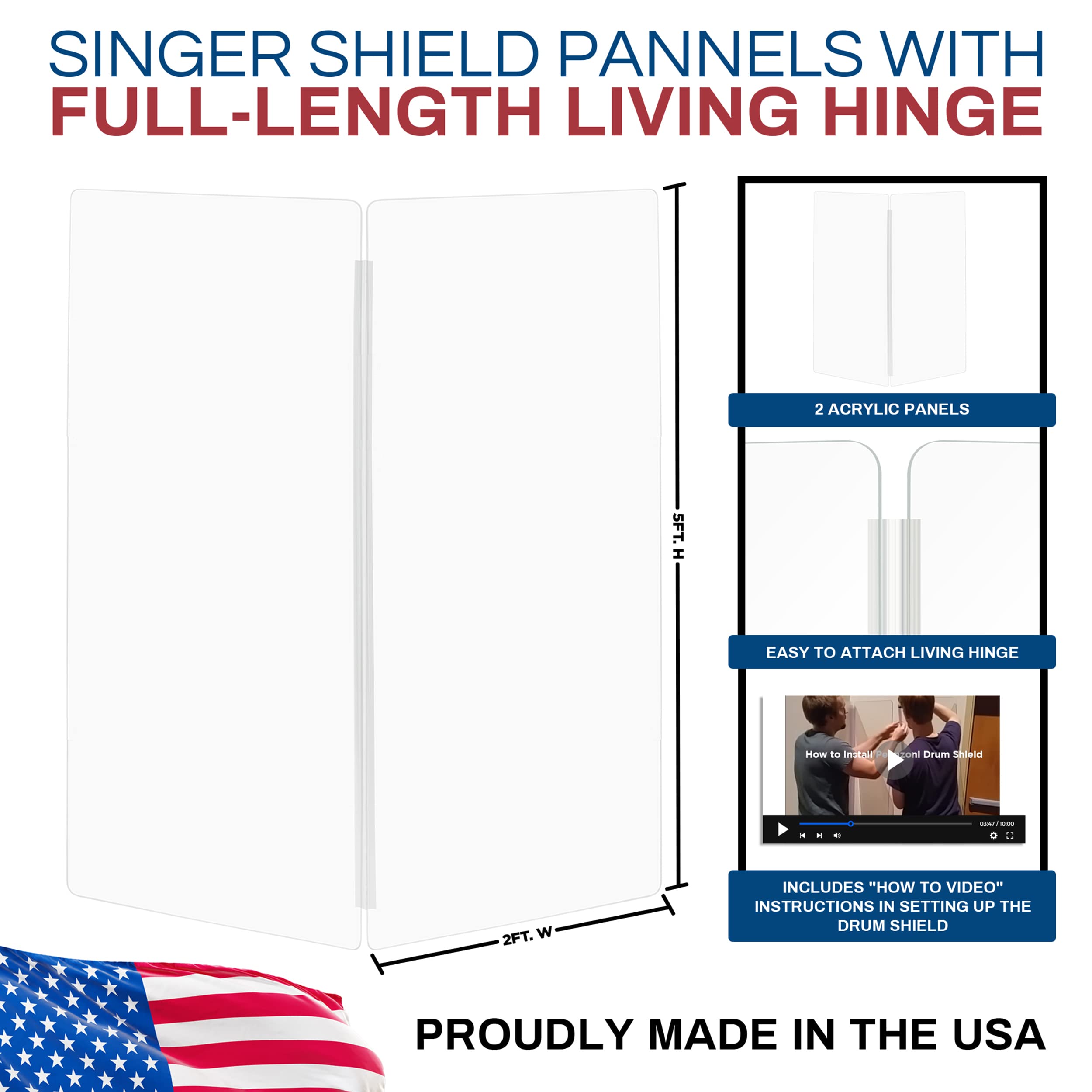 Snapklik.com : Singer Shield, Singer Shield Panels w/Plastic Hinges, 2 ...