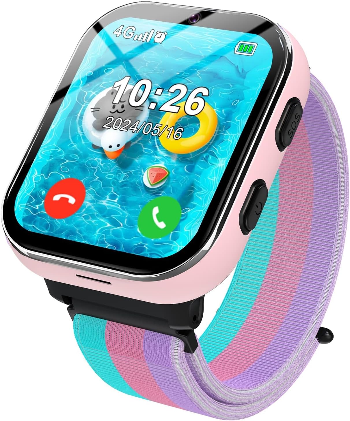 PTHTECHUS 4G Reloj Inteligente para niños, Smartwatch teléfonos con una ...