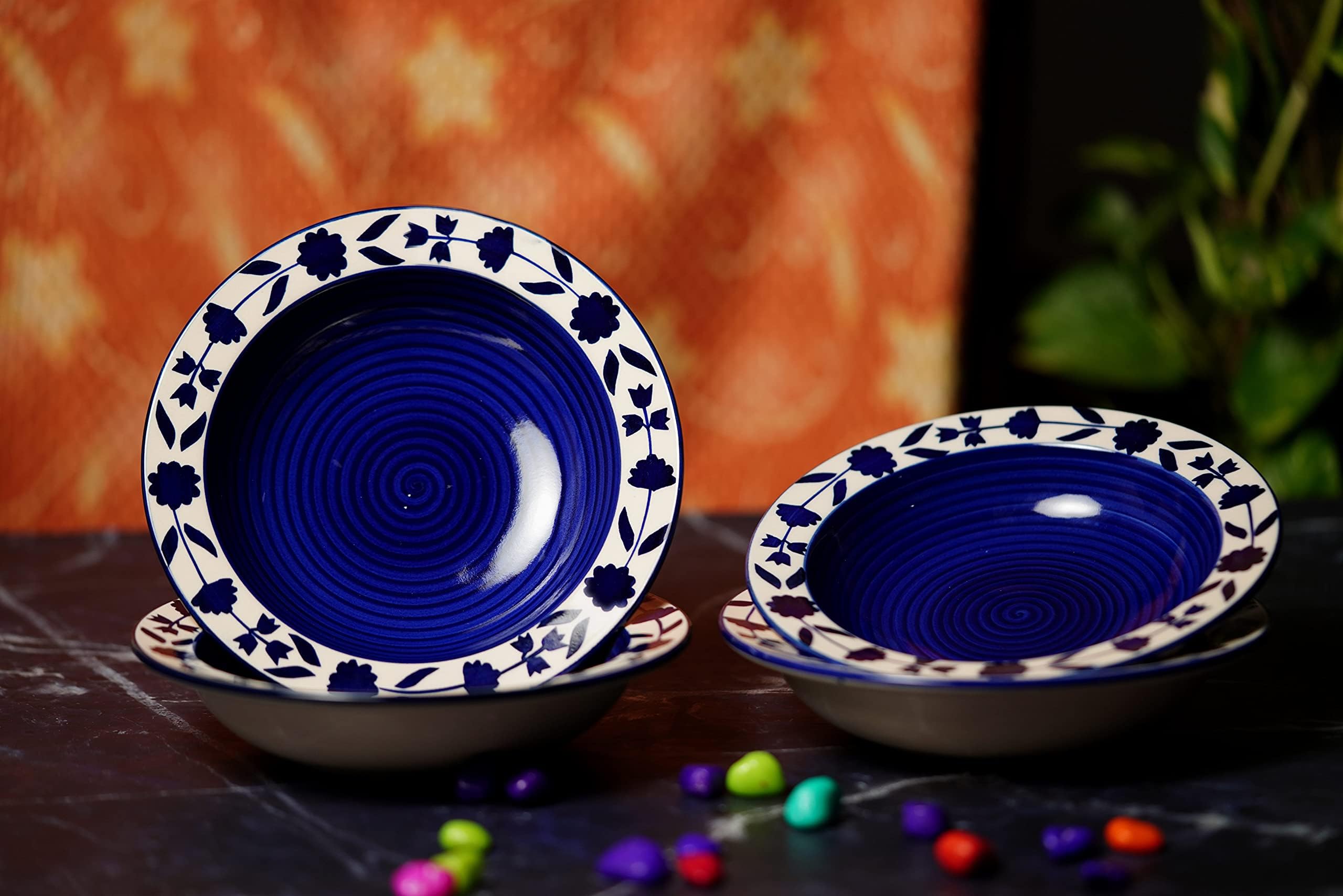 Buy VolCraft Ceramic Soup Plate | Pasta Plate | Snack Plate | Size 9 ...