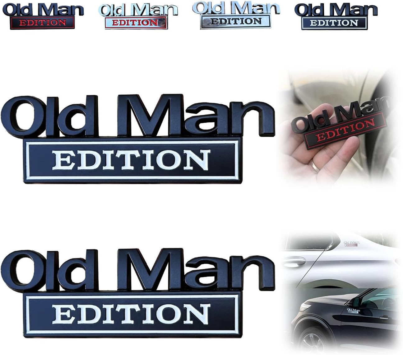 Amazon.com: Old Man Edition Car Emblem Old Man Edition Cars Emblem ...