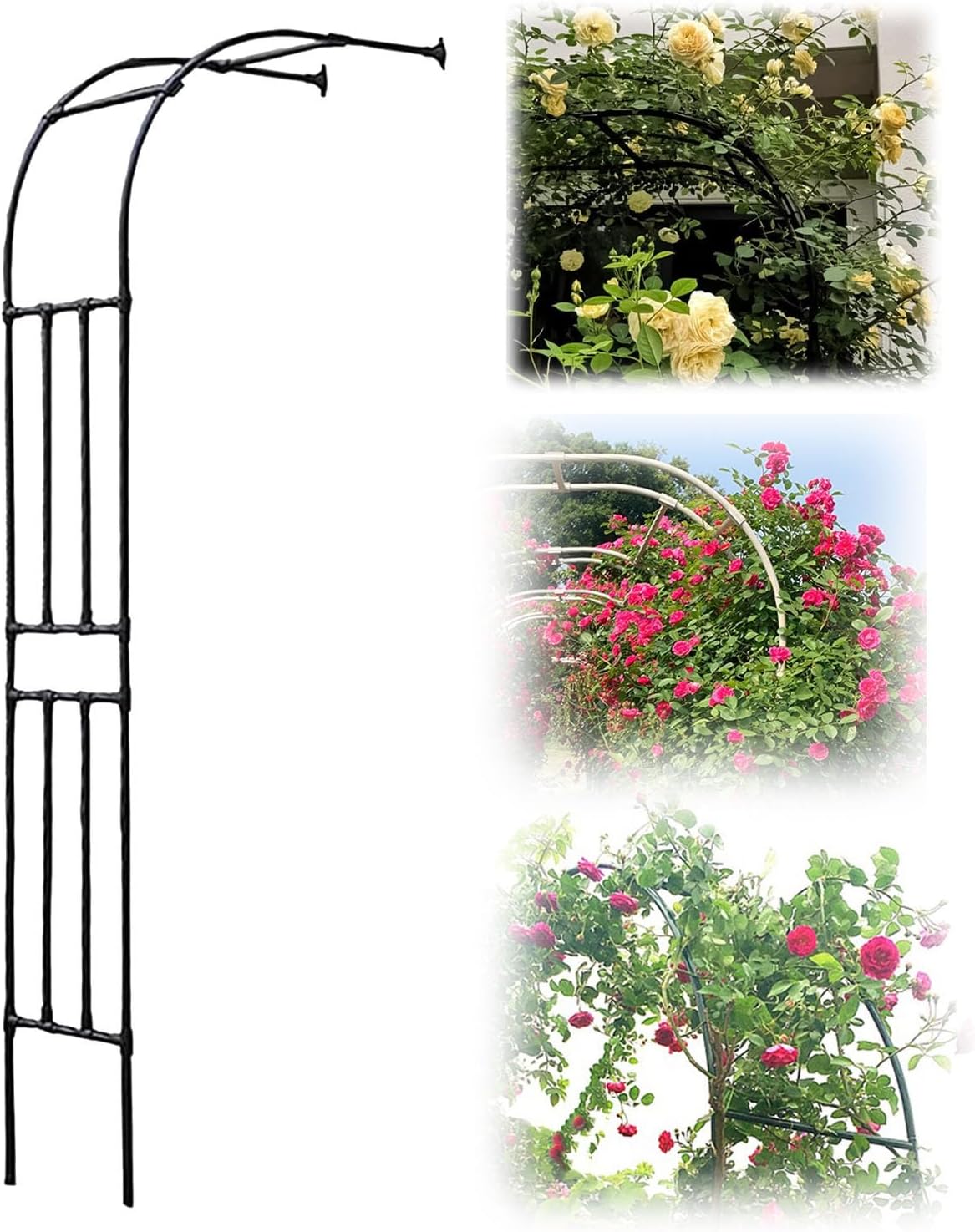 Amazon.com : Half Garden Arch, Metal Rose Arch, Arbor Half Arch for ...