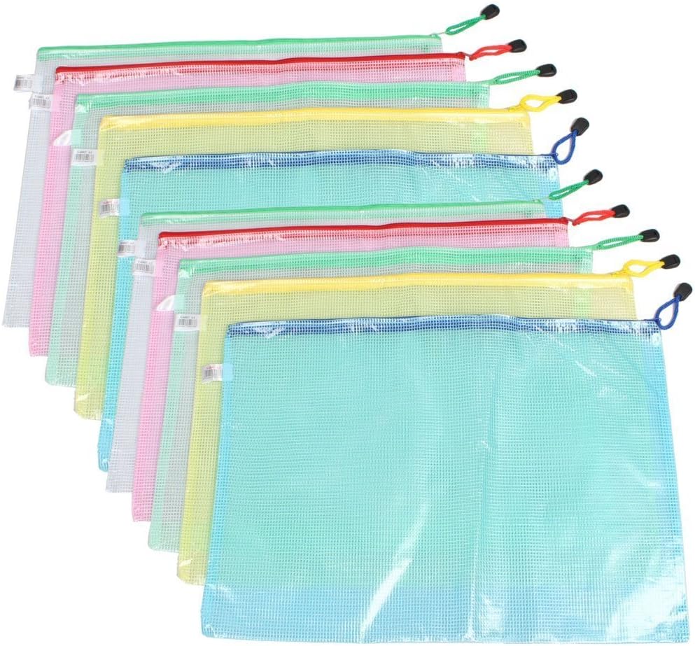 Amazon.com : OAIMYY A3-Plastic Zipper Pen File Document Folders Pockets ...