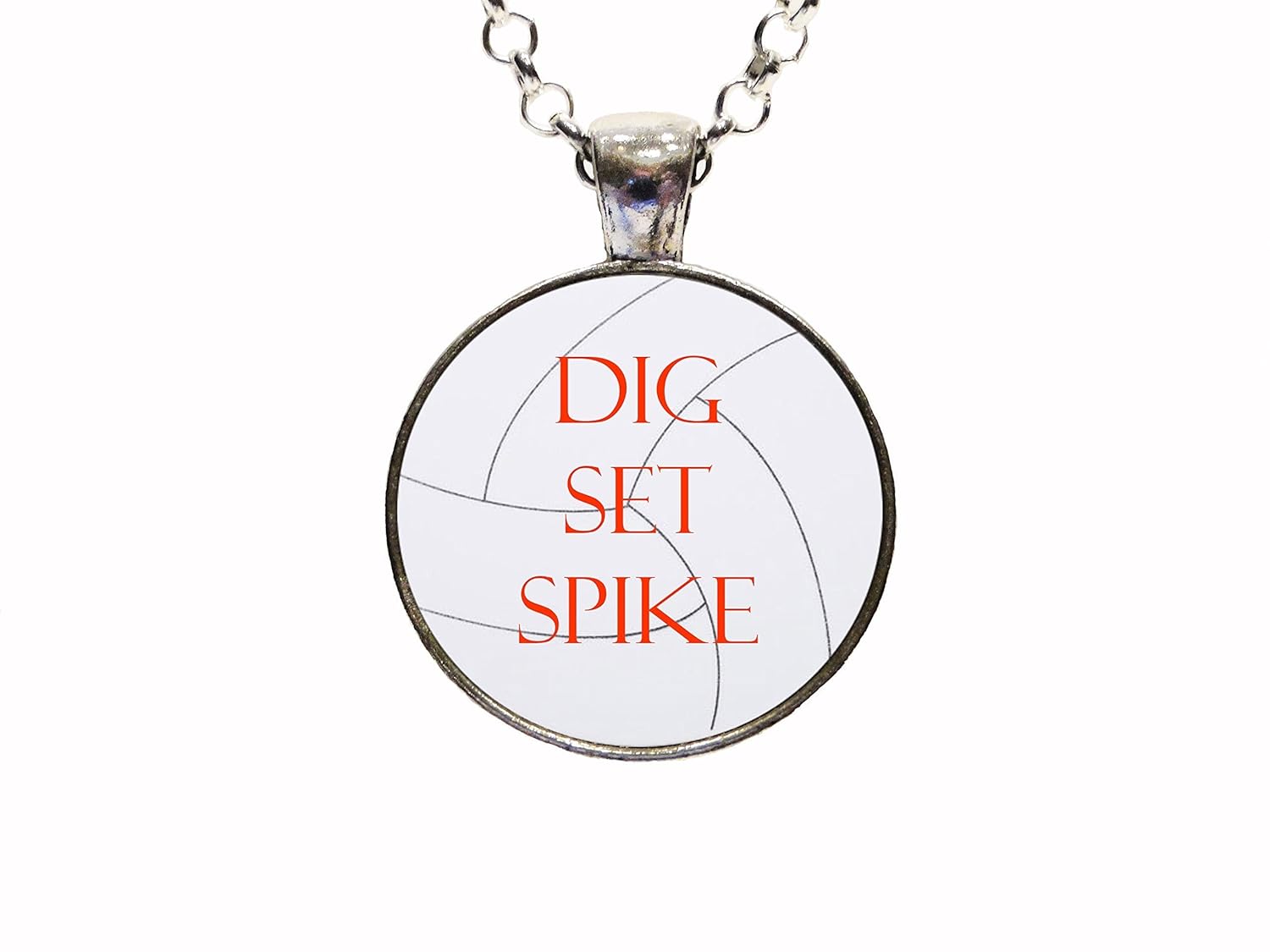 Amazon.com: Digital Art Sports Volleyball Dig Set Spike Pendant ...