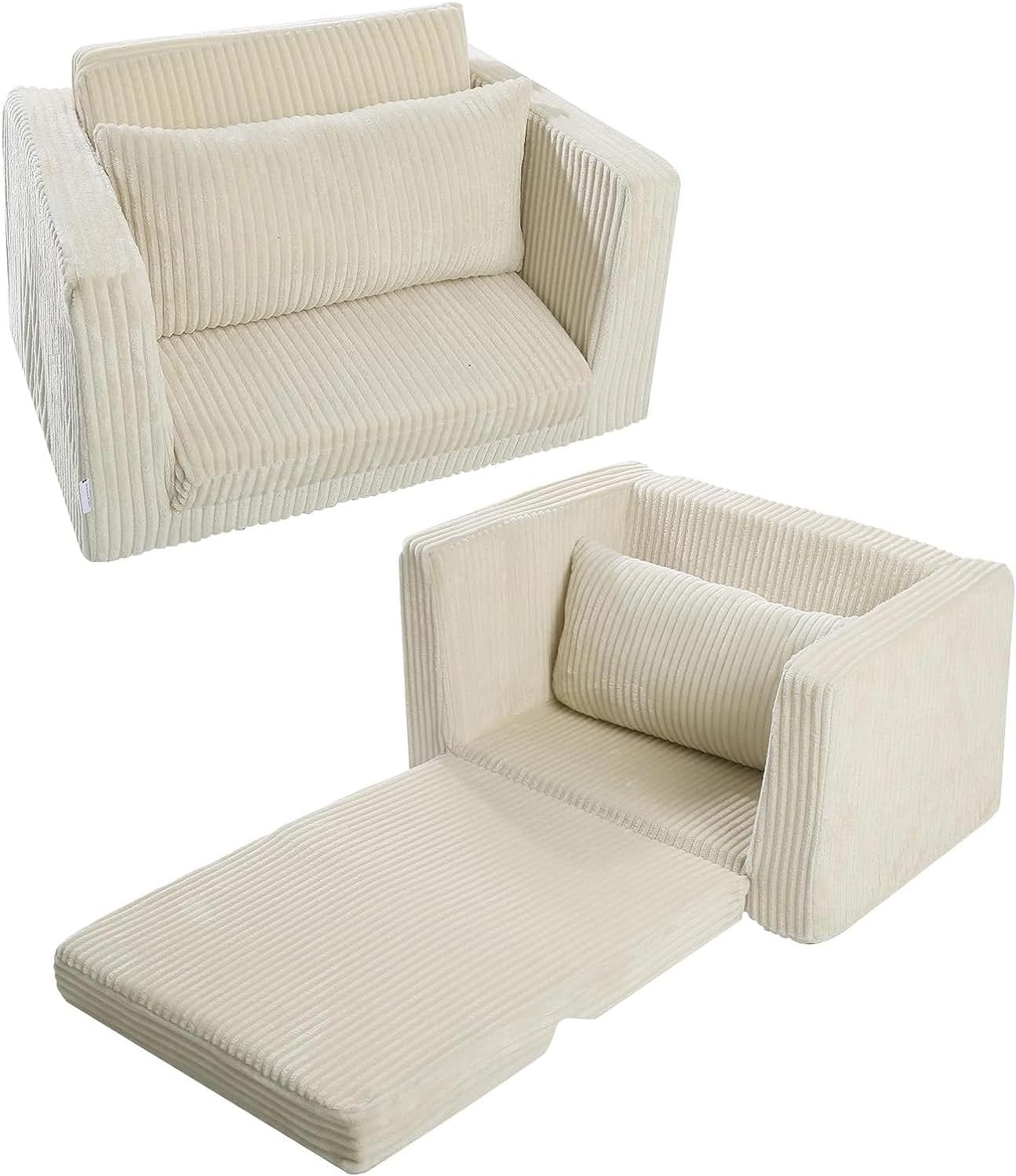 Amazon.com: MeMoreCool Kids Couch Fold Out, Flip Out Sofa Chair ...