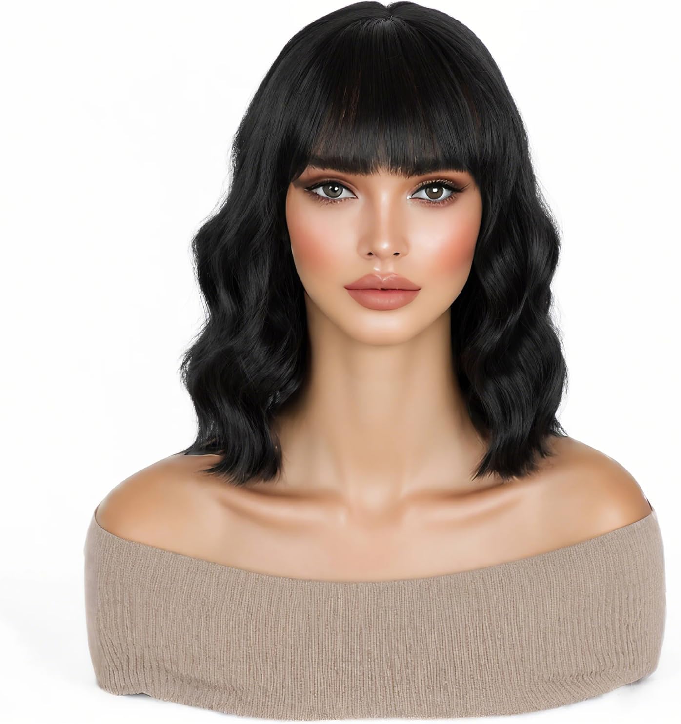 Amazon.com : MaxlaceWig Red Wig with Bangs for Women, 28 Inch Long ...