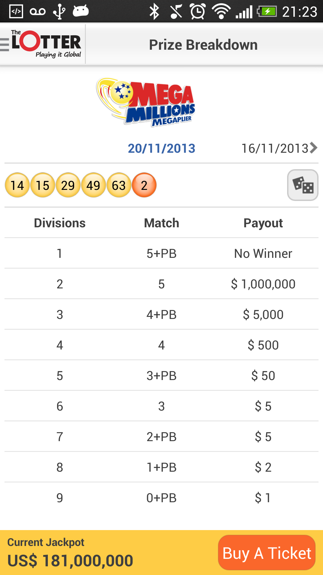 Lottery Results – theLotter - App on Amazon Appstore