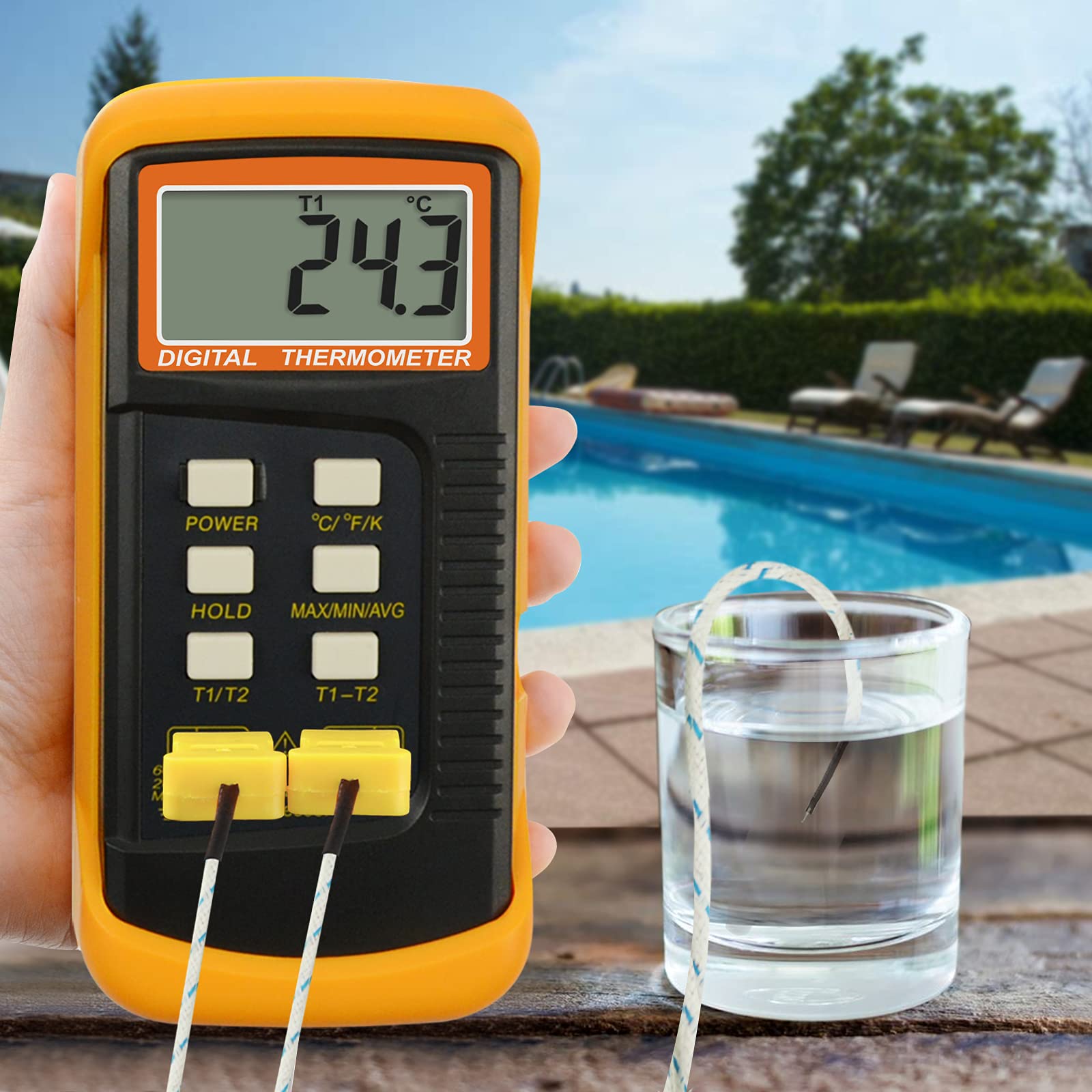 Snapklik.com : DANOPLUS Thermocouple Thermometer Digital K Type Thermometer