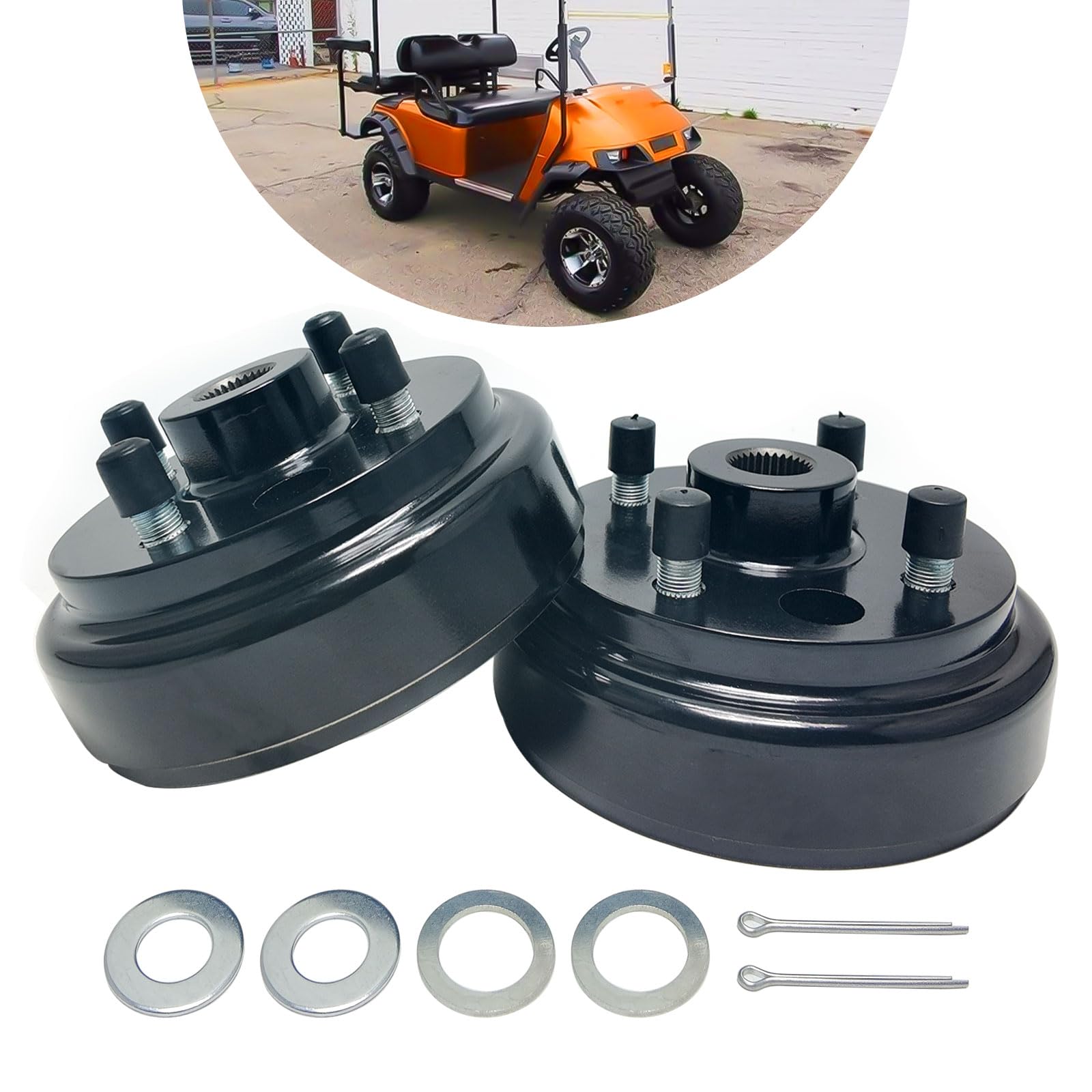 Snapklik.com : Golf Cart Brake Drum Assembly Kit