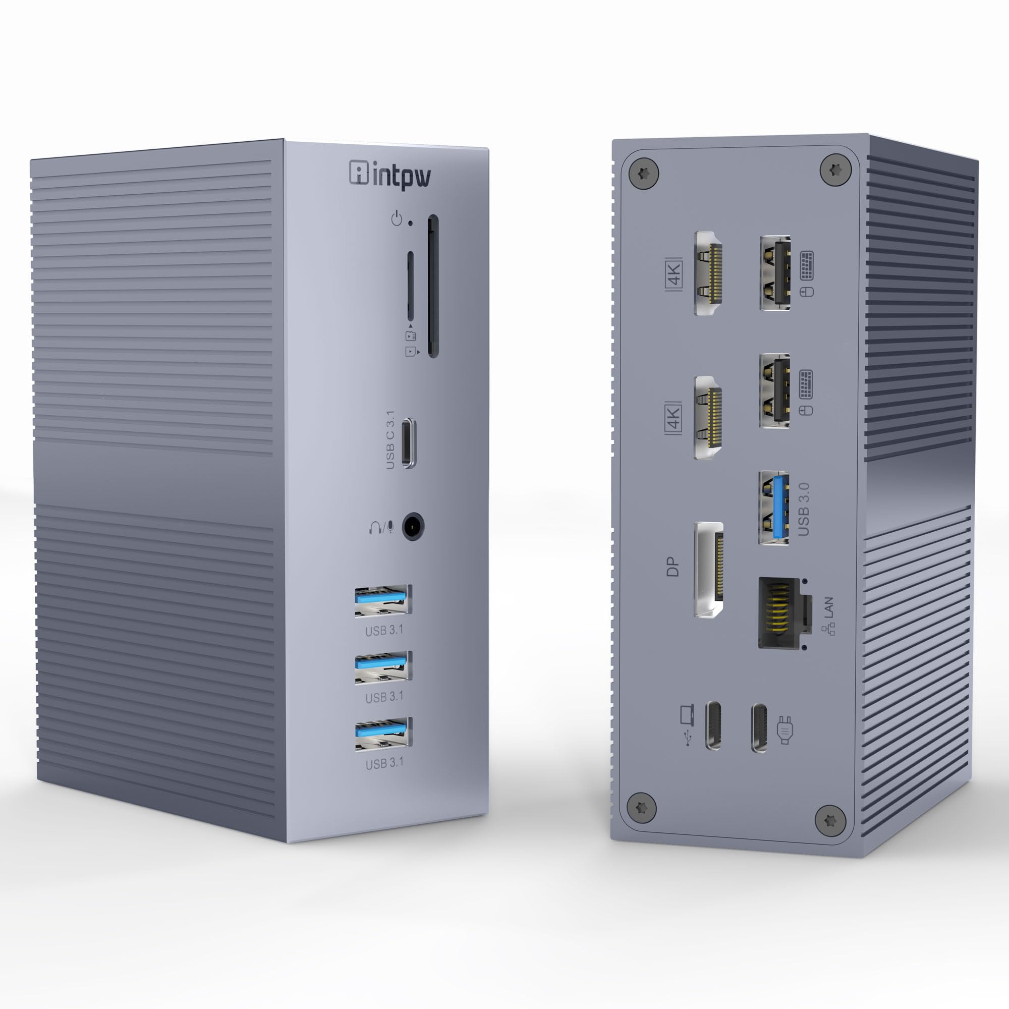 Amazon.com: Intpw 4K Laptop Docking Station Triple Monitor (16-in-1 USB ...