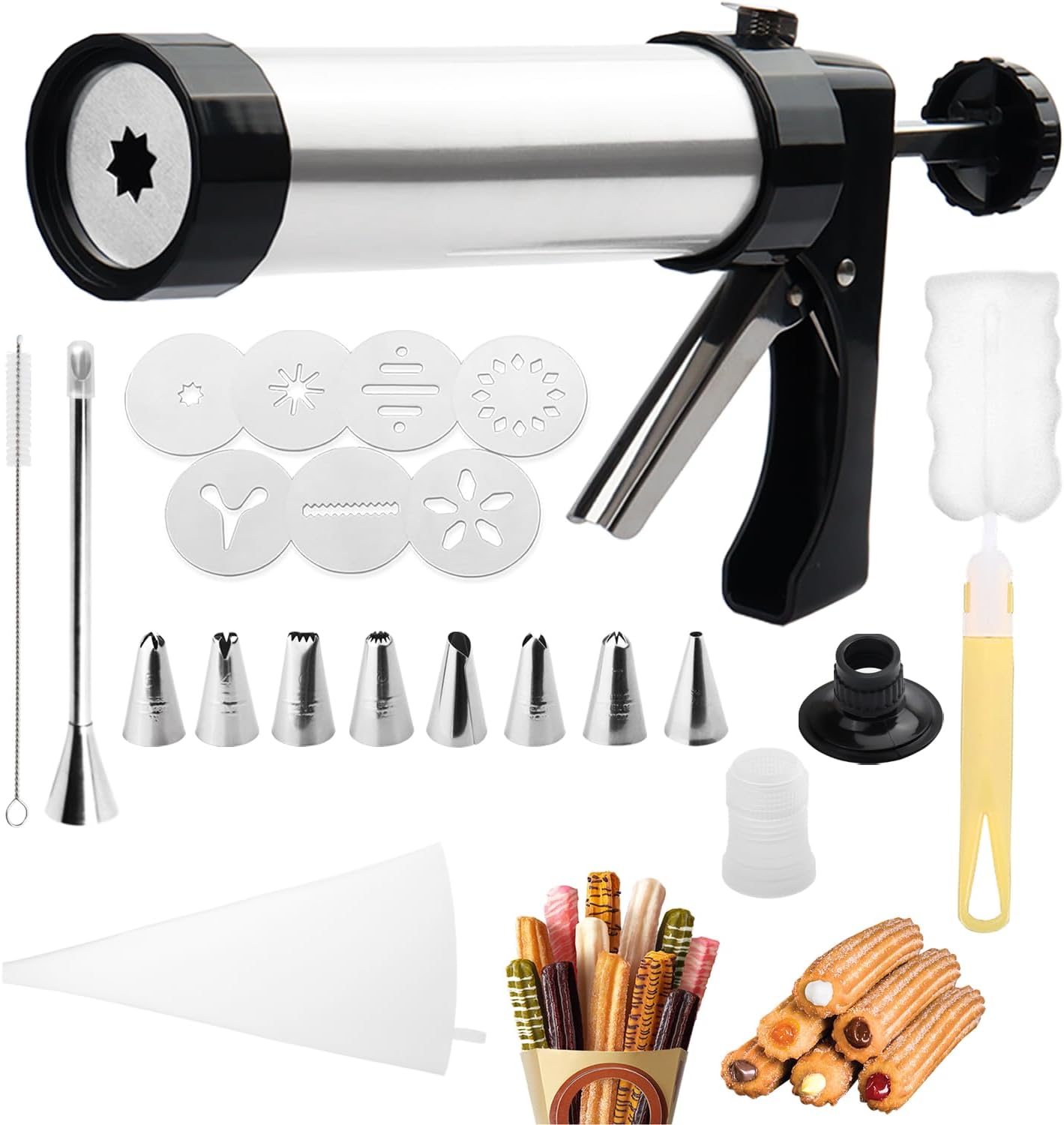 Amazon.com: Churro Maker Machine Churreras Para: Churro Filler kit with ...