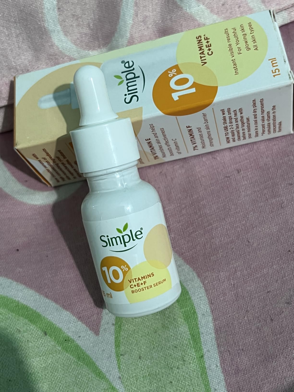 Simple Booster Serum With 10% Vitamin C+E+F for Youthful Glowing Skin ...