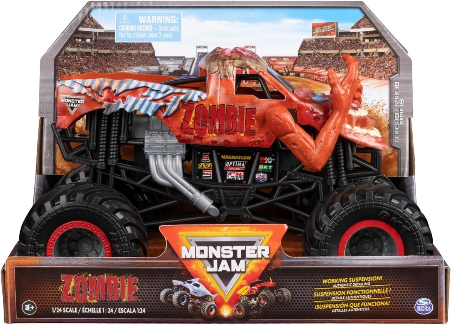 Monster Jam Official 1:24 Scale Diecast Monster Truck Series 19 Red ...