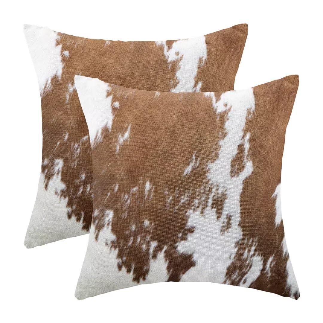 Amazon.com: BETGINY Cow Print Pillow Covers 24X24 Inch Pack of 2 ...