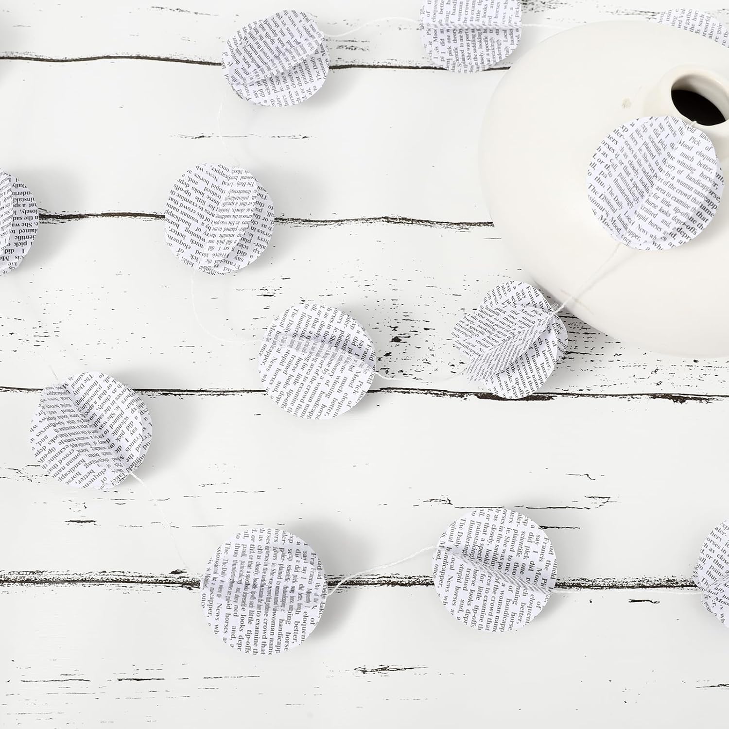 Amazon.com: 4 Pack Paper Circle Dot Garland Books Page Garland Bunting ...