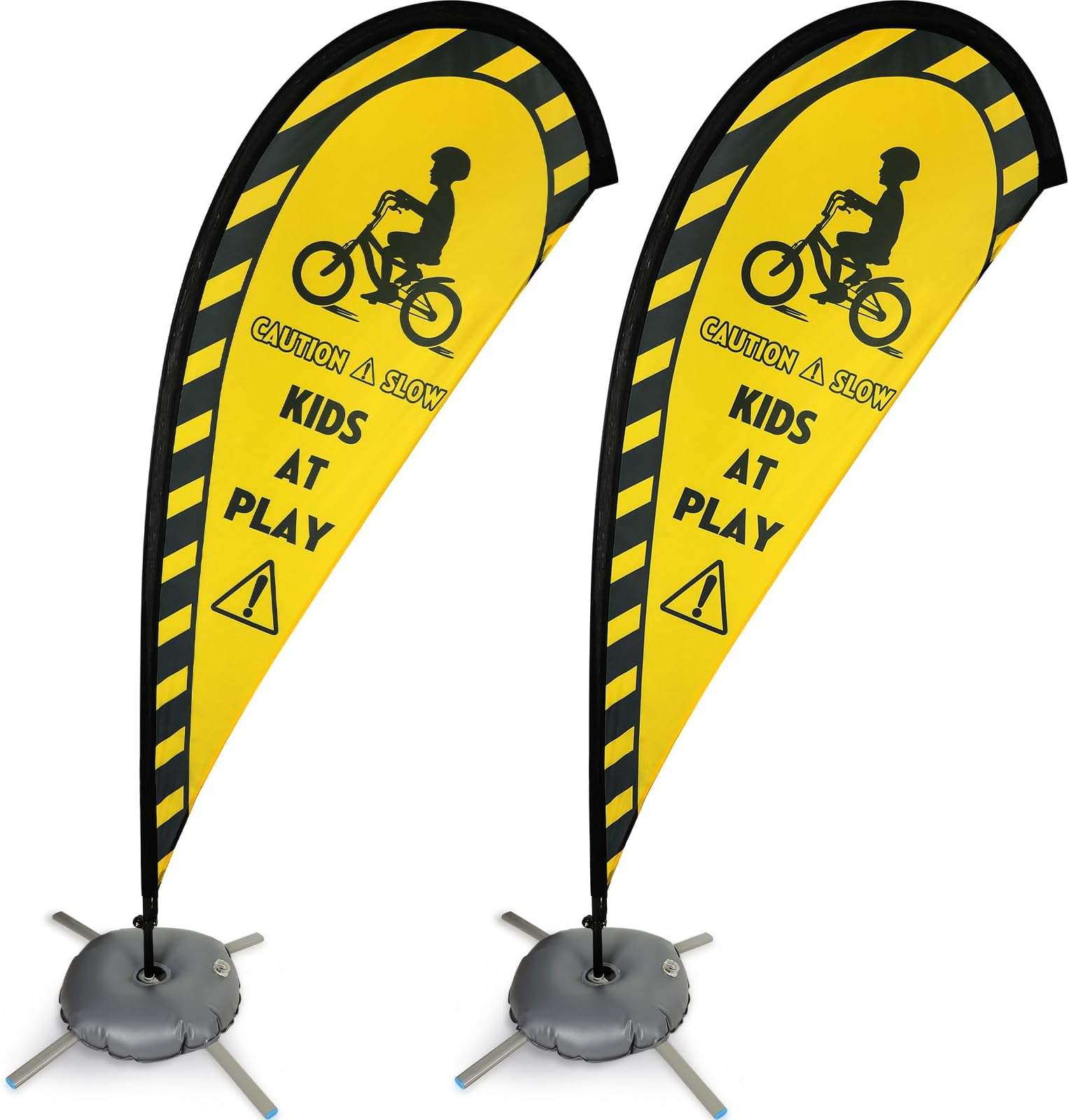 Amazon.com : Newwiee 2 Pack Kids at Play Flag Banner Flag Safety Sign ...