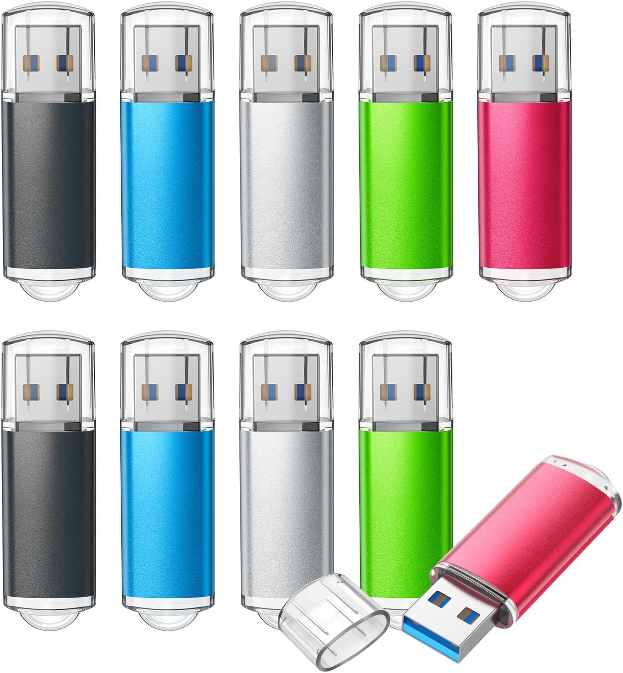 Amazon.com: TOPESEL 32GB 10Pack 3.0 USB Flash Drive High Speed 32gb ...