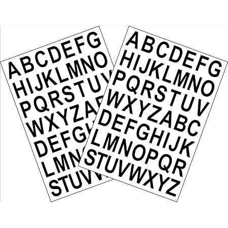 Self Adhesive Alphabet Letters Stickers 2X A5 Sheets. Height 2.5CM ...