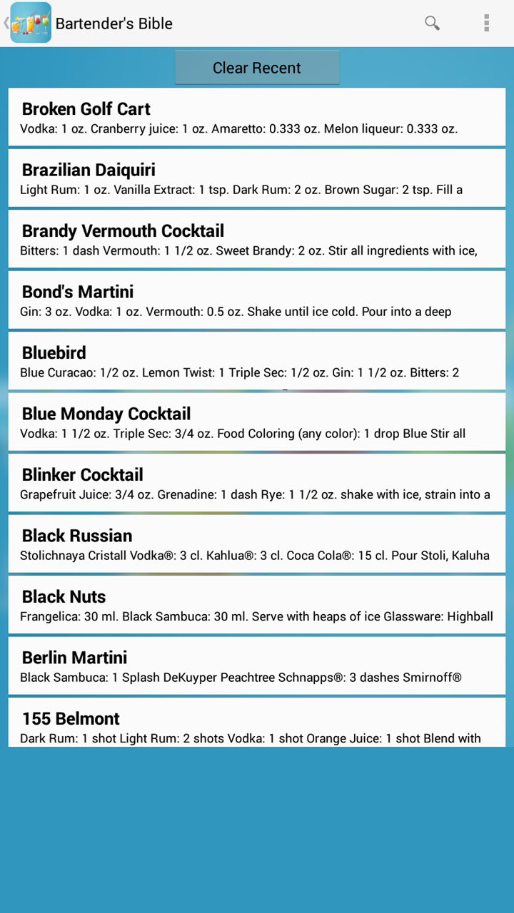 Bartender's Bible - App on Amazon Appstore
