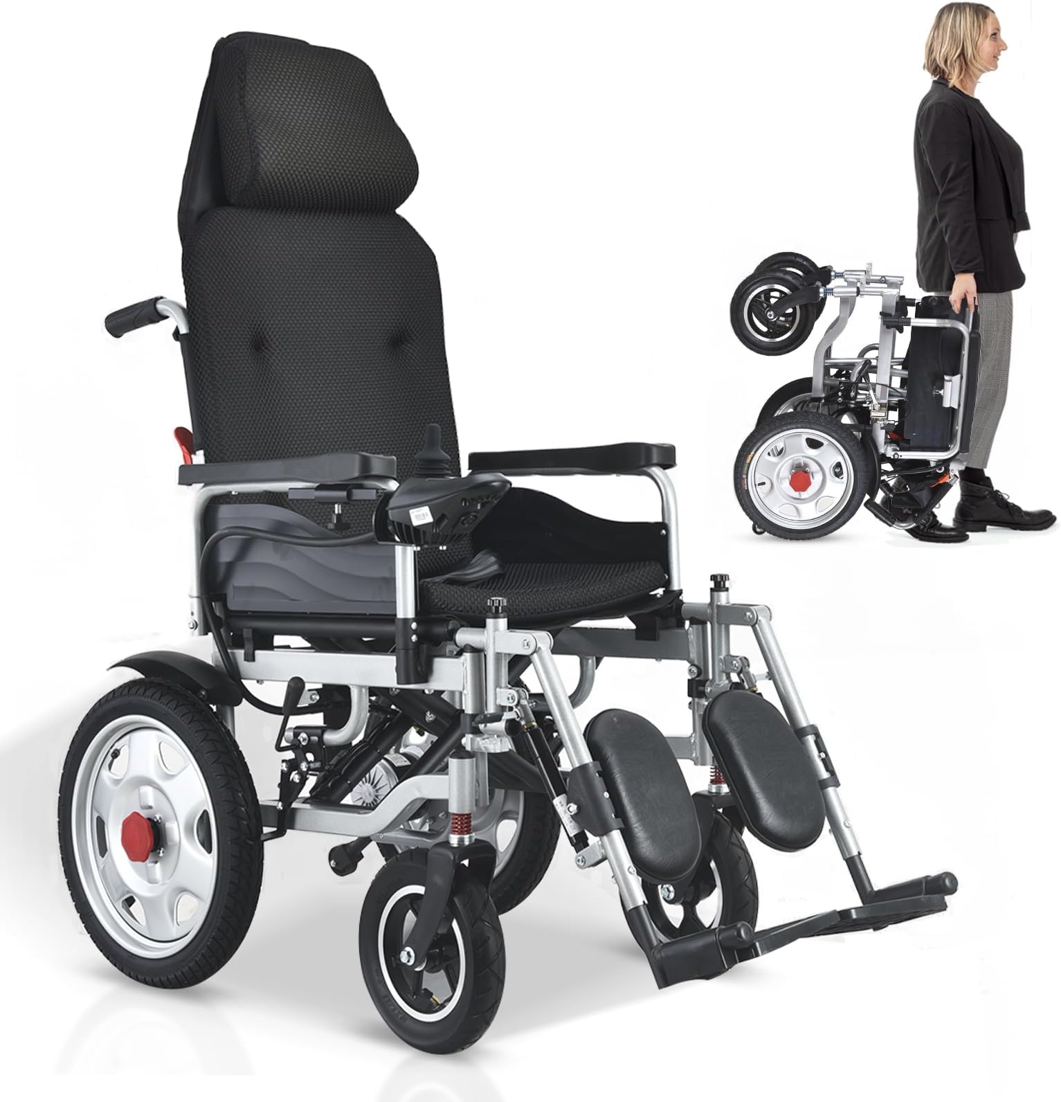Amazon.com: Reclining Electric Wheelchair for Adults Lightweight ...