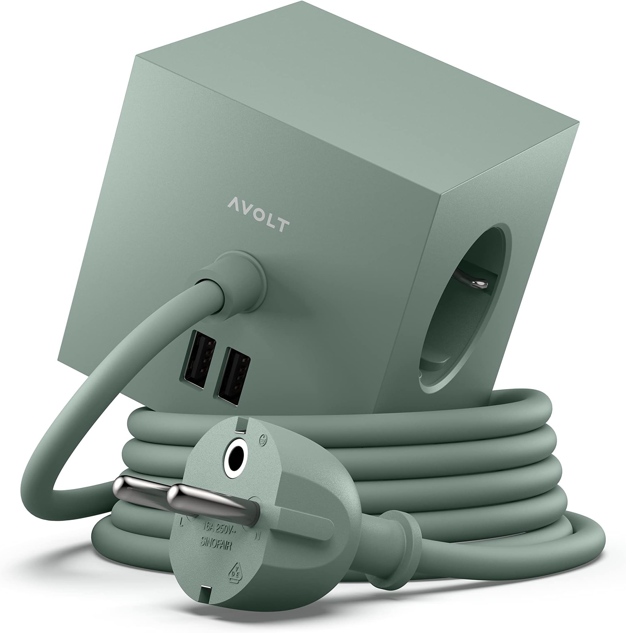 Avolt Multipresa USB - Multipresa elettrica con 3 prese e 2 porte USB ...