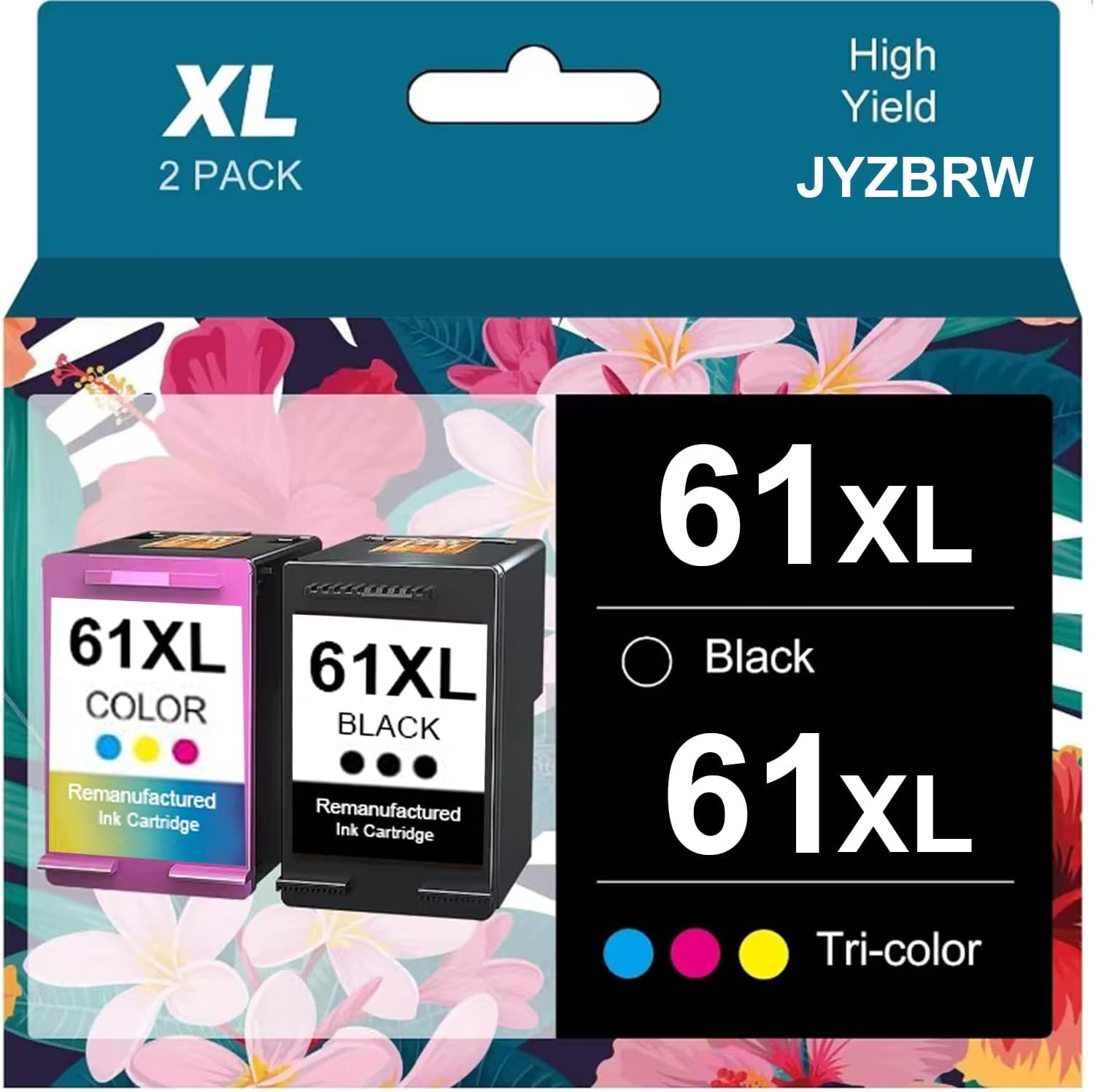 Amazon.com: Printer Ink 61 61XL HP61 Ink Cartridges for HP Printers for ...
