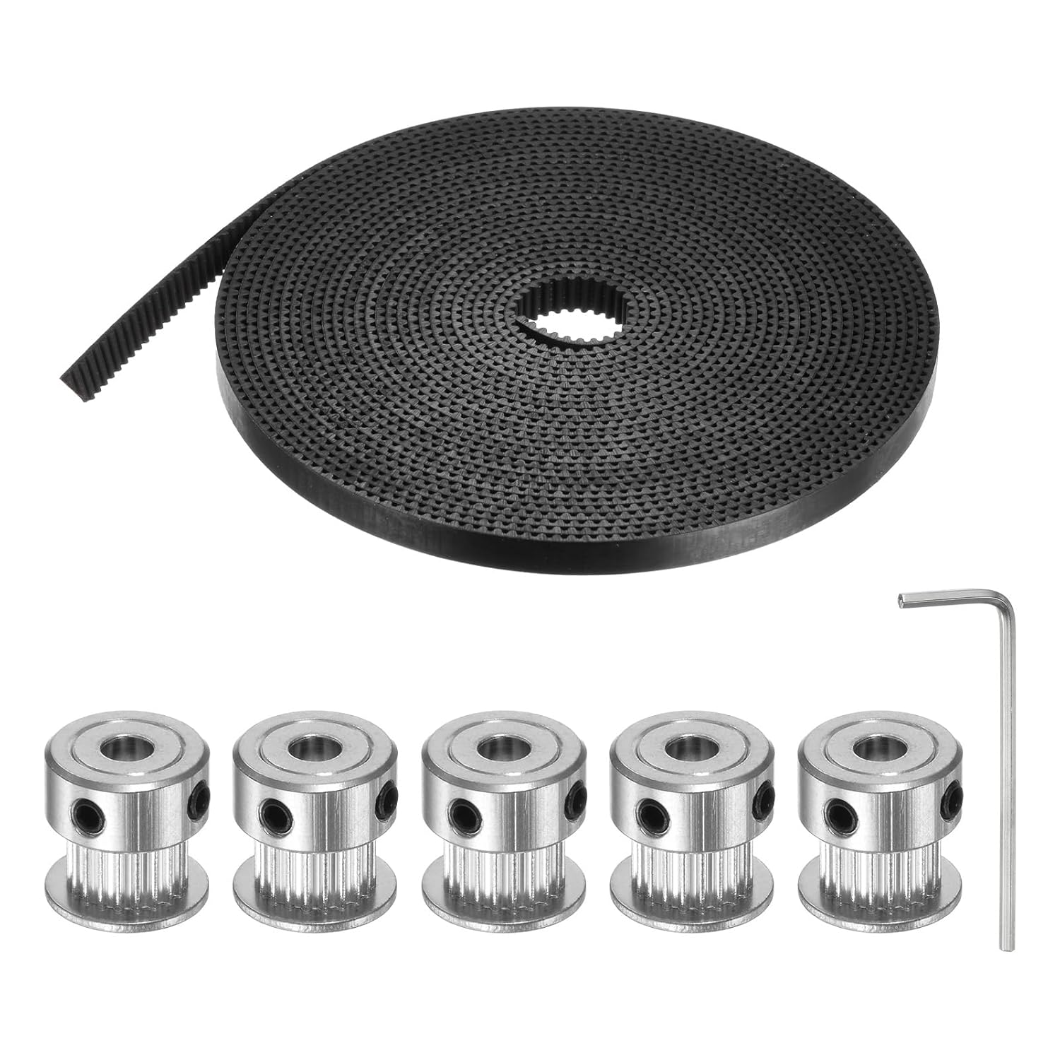 HARFINGTON 5 Meters 2GT Timing Belt 6mm Width with Steel Core + 5pcs ...