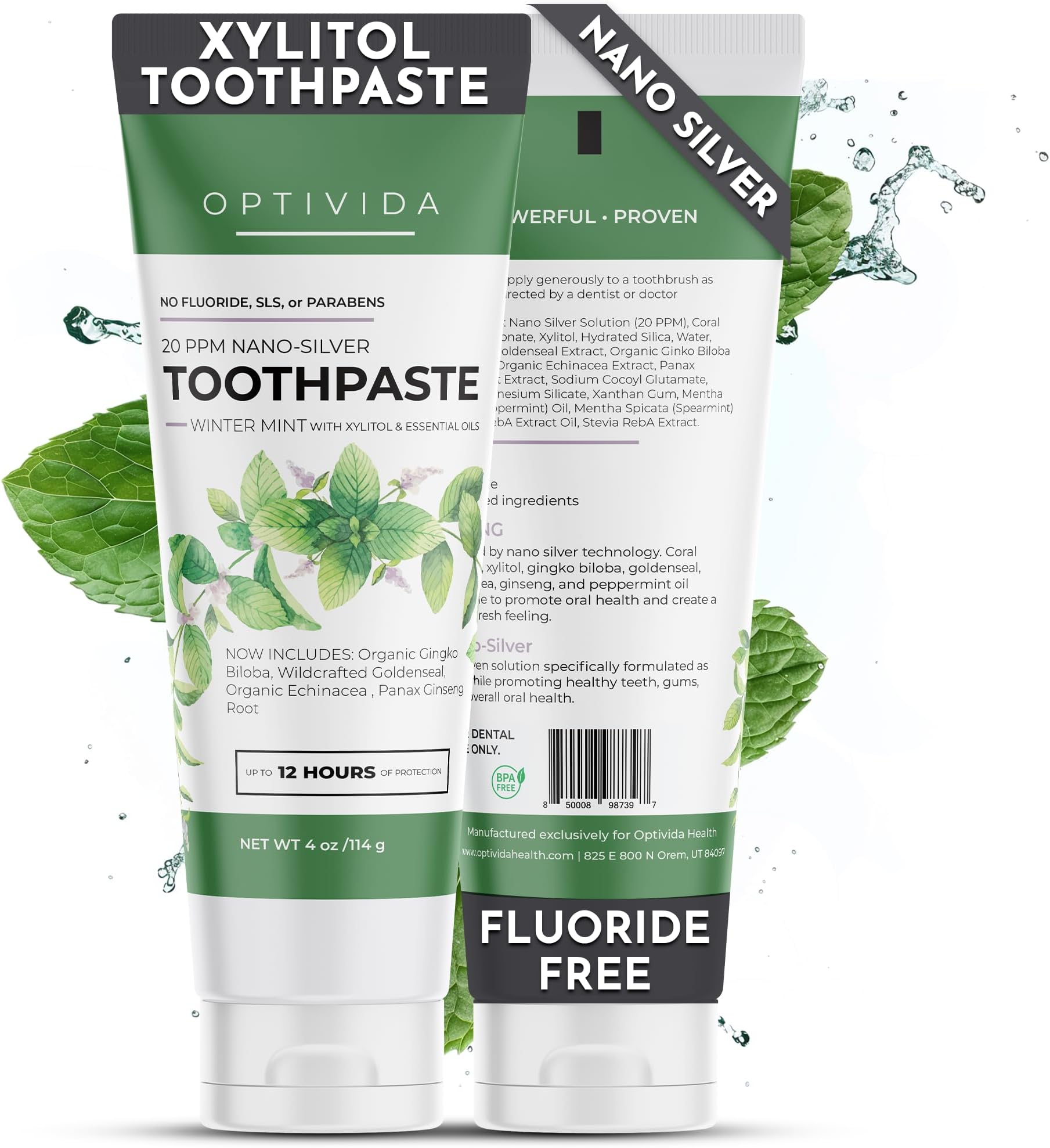 Amazon.com : Toothpaste Gel Nano Silver Technology - Fluoride Free, SLS ...