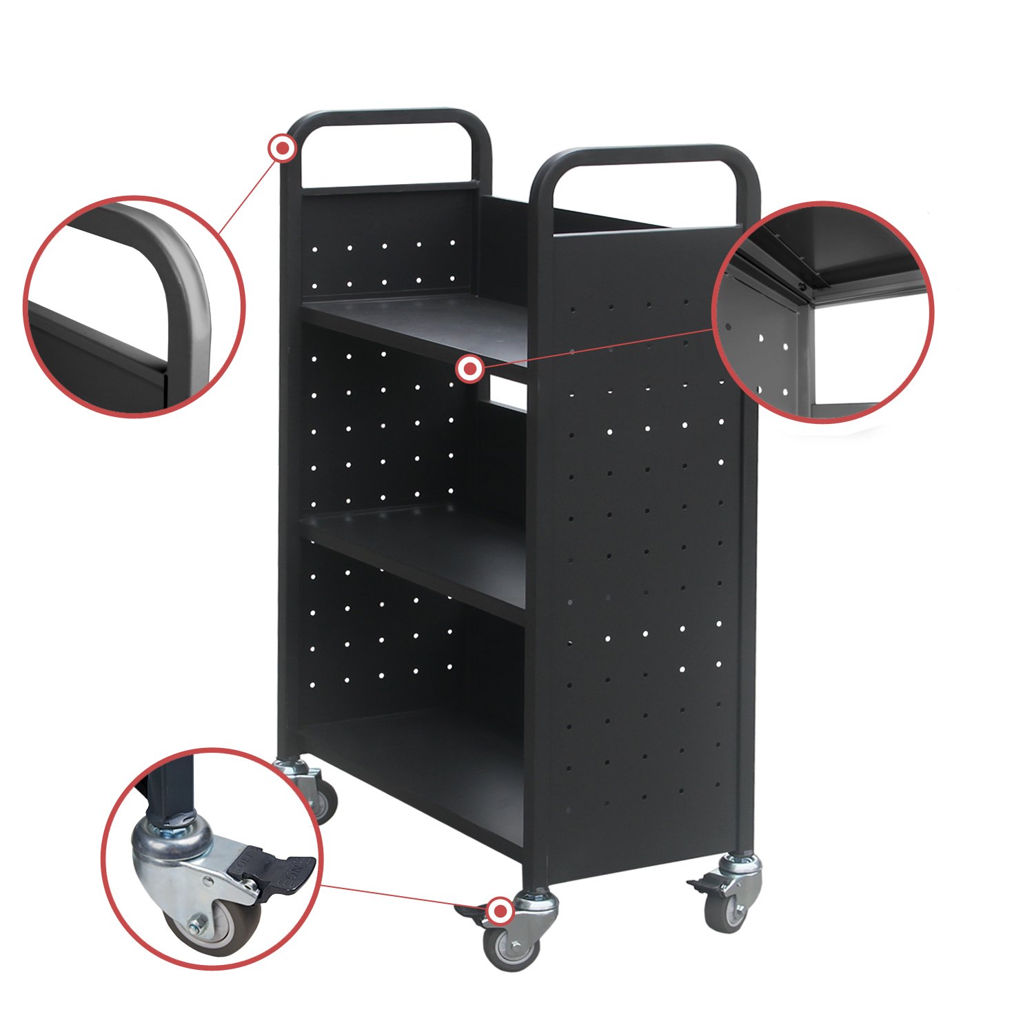 Book Carts Heavy Duty Reduced Price Rolling Library Cart Heavy Duty