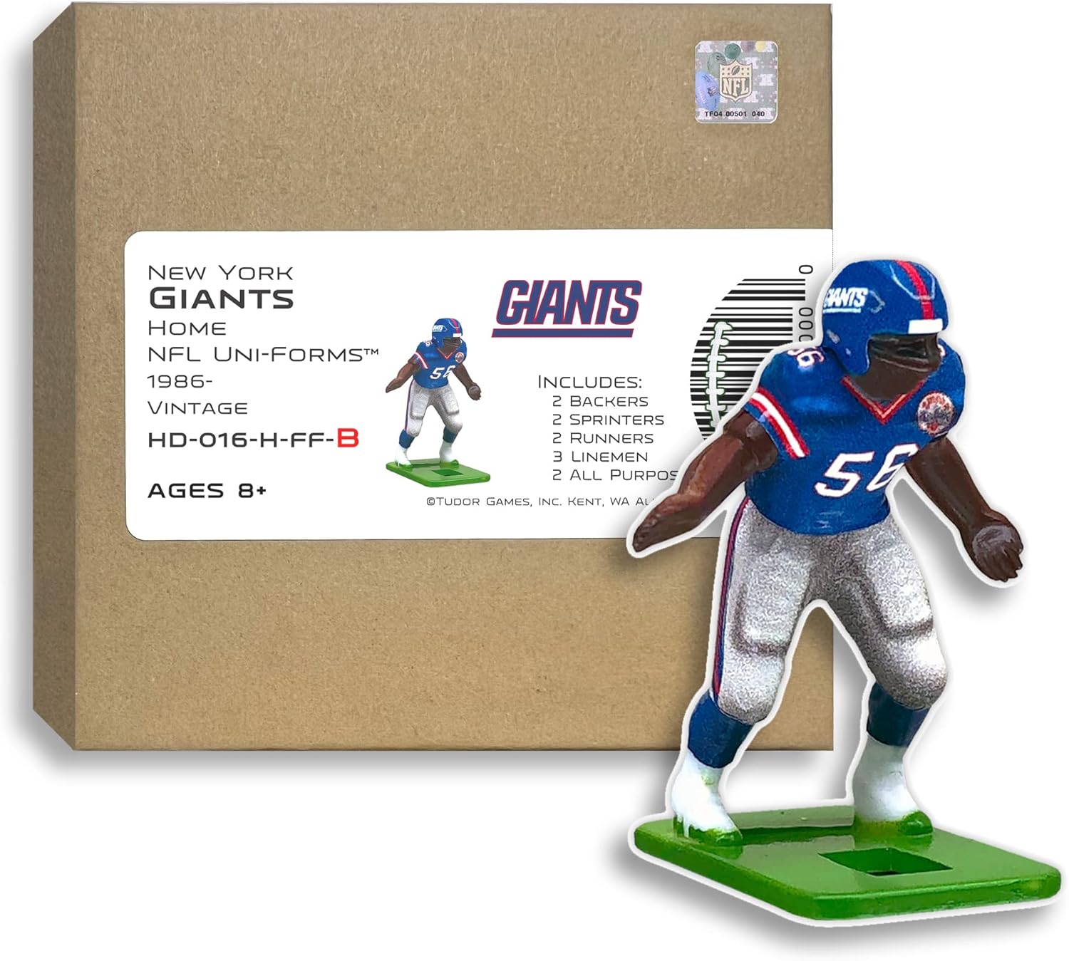 Amazon.com: Tudor Games New York Giants NFL Home Uni-Forms, 11 Player ...
