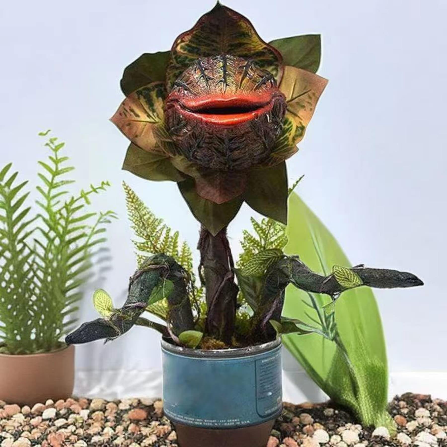 Amazon.com: AUTMORAN 12'' Scary Piranha Flower Garden Statue ...