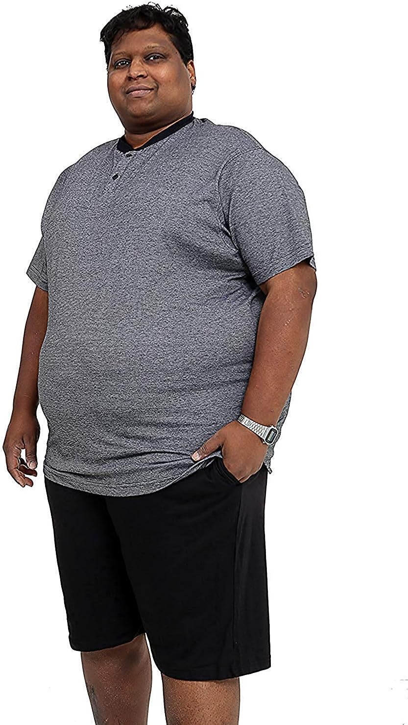 Big and Tall Size PJS Plain Pyjamas Set Plus Size Nightwear - Black ...