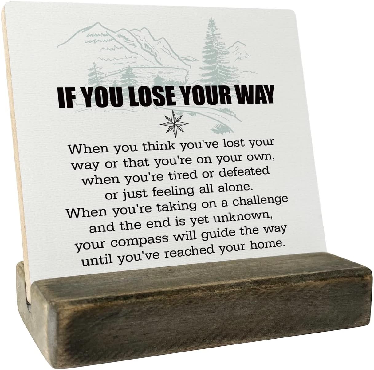 Amazon.com: If You Lose Your Way Inspirational Quote Wood Plaque ...