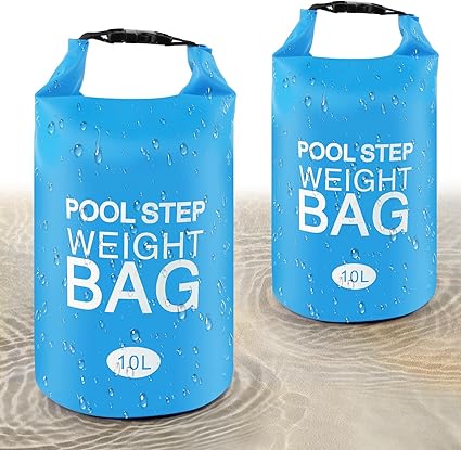 RGJ 2 Pack Universal Pool Step Weights, 10 L No Breaken Pool Ladder ...