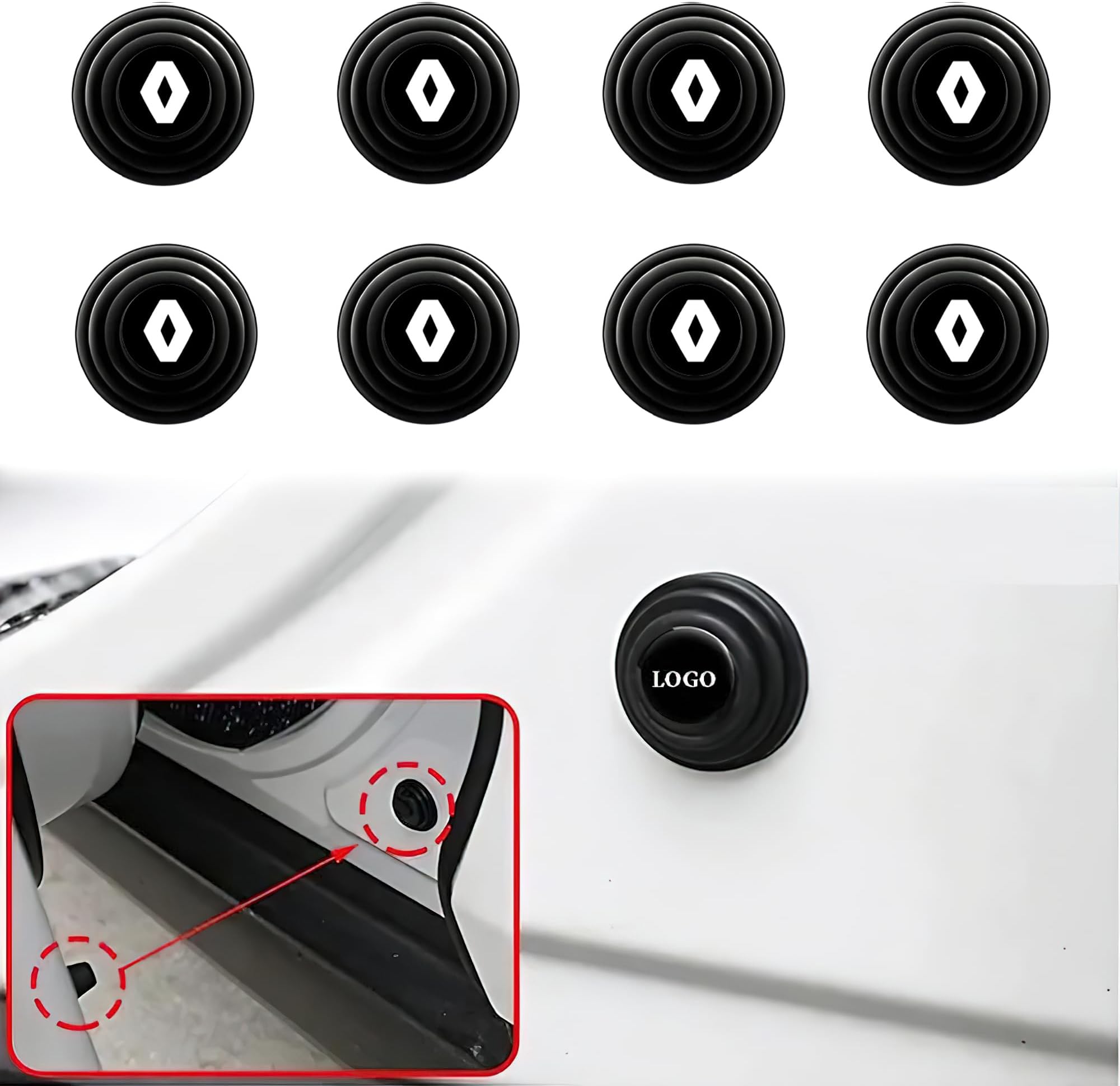 Pivdo Car Shock Absorber Protector Rubber Guard Pads Car Door ...