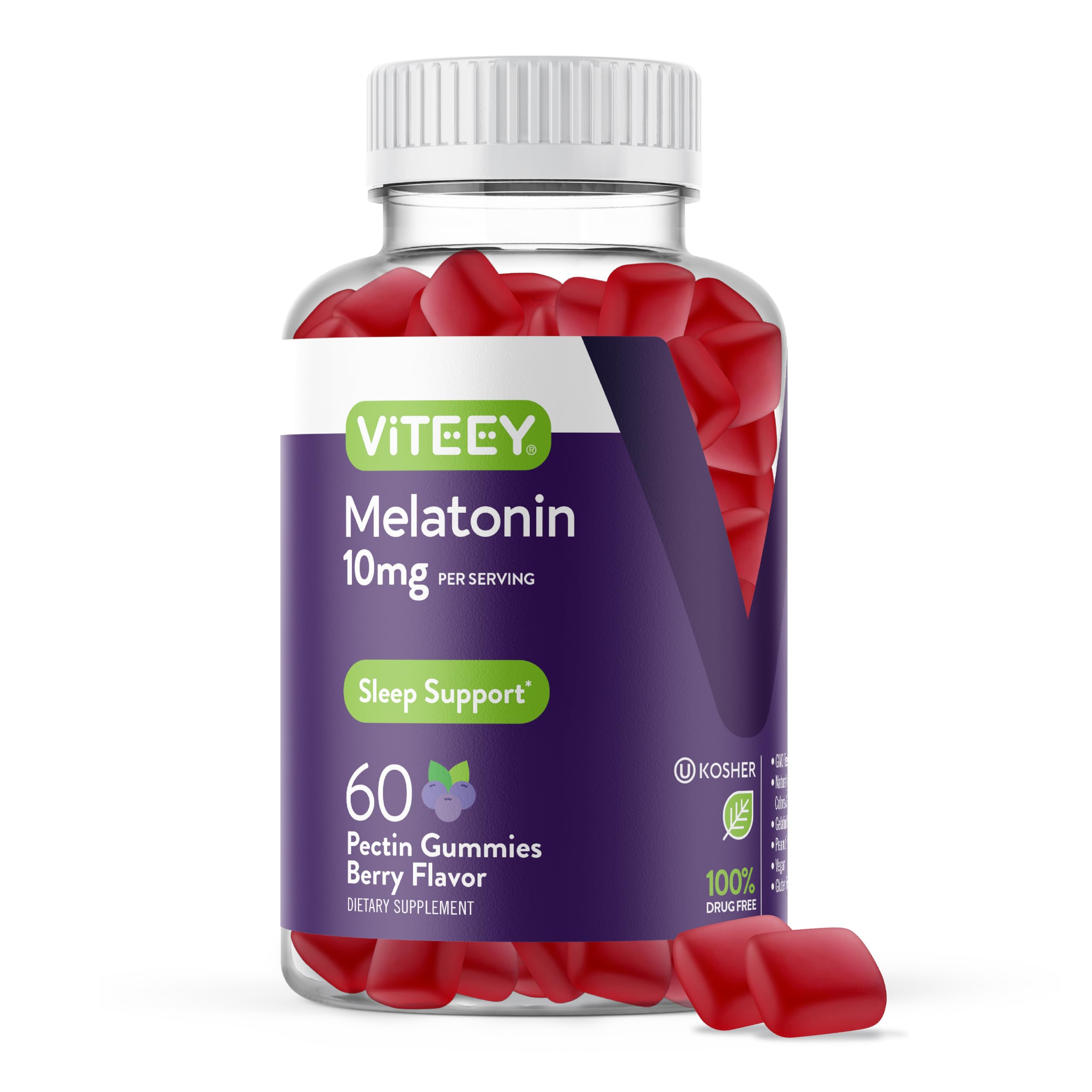 Amazon.com: Melatonin 10mg Sleep Gummies for Adults and Teens - Restful ...