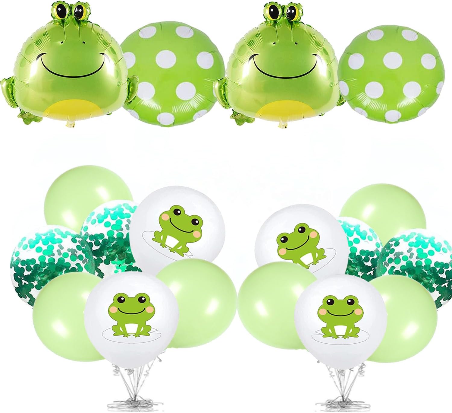 Amazon.com: DXary Frog Birthday Party Decorations Frog Balloons Set ...
