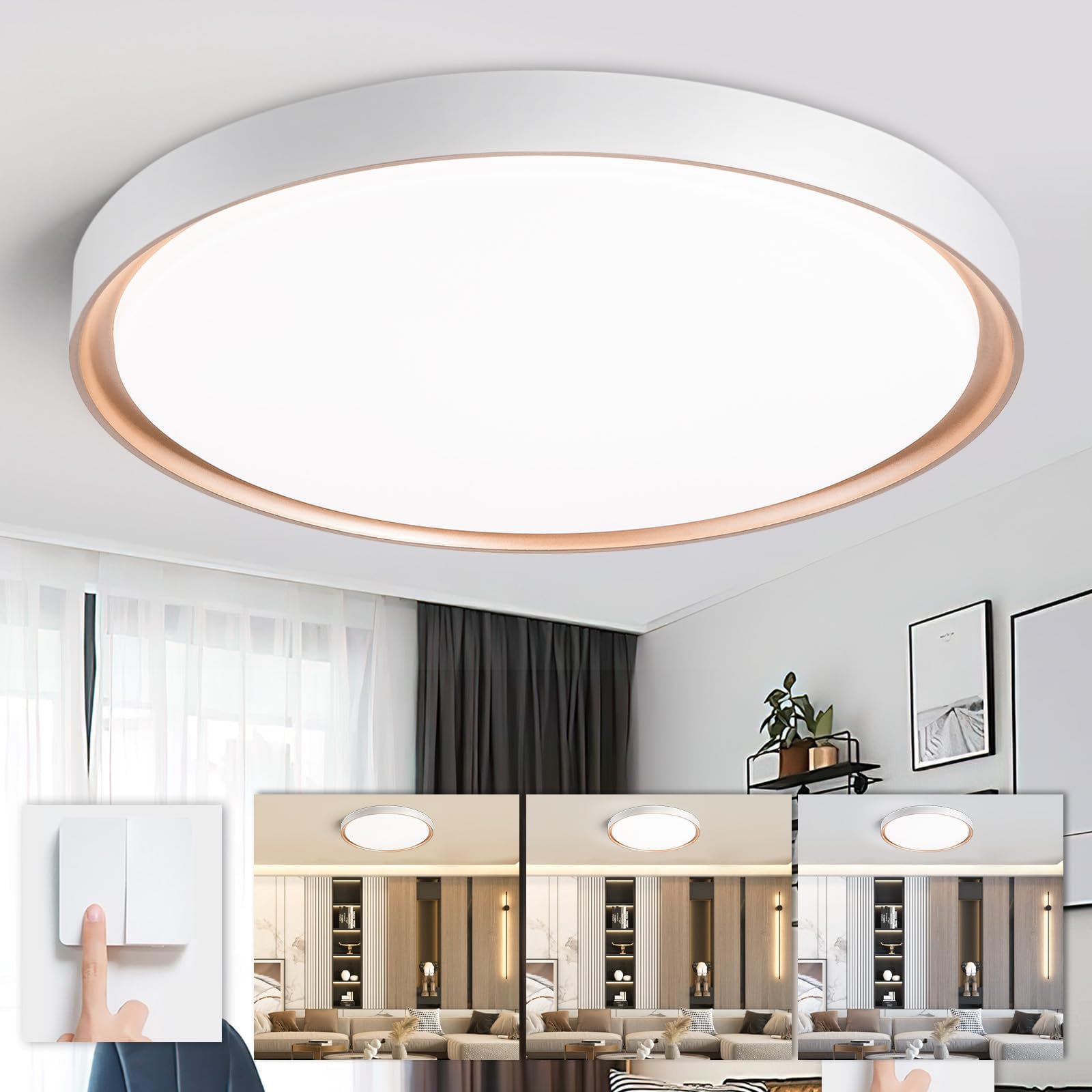 12" Led Flush Mount Ceiling Light Fixtures,Low Profile Ceiling Light ...