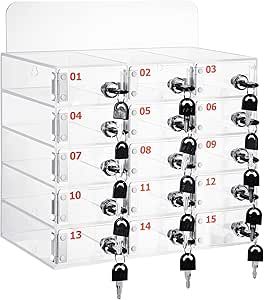 Amazon.com: Cell Phone Locker Box, Clear Cell Phone Storage Acrylic ...