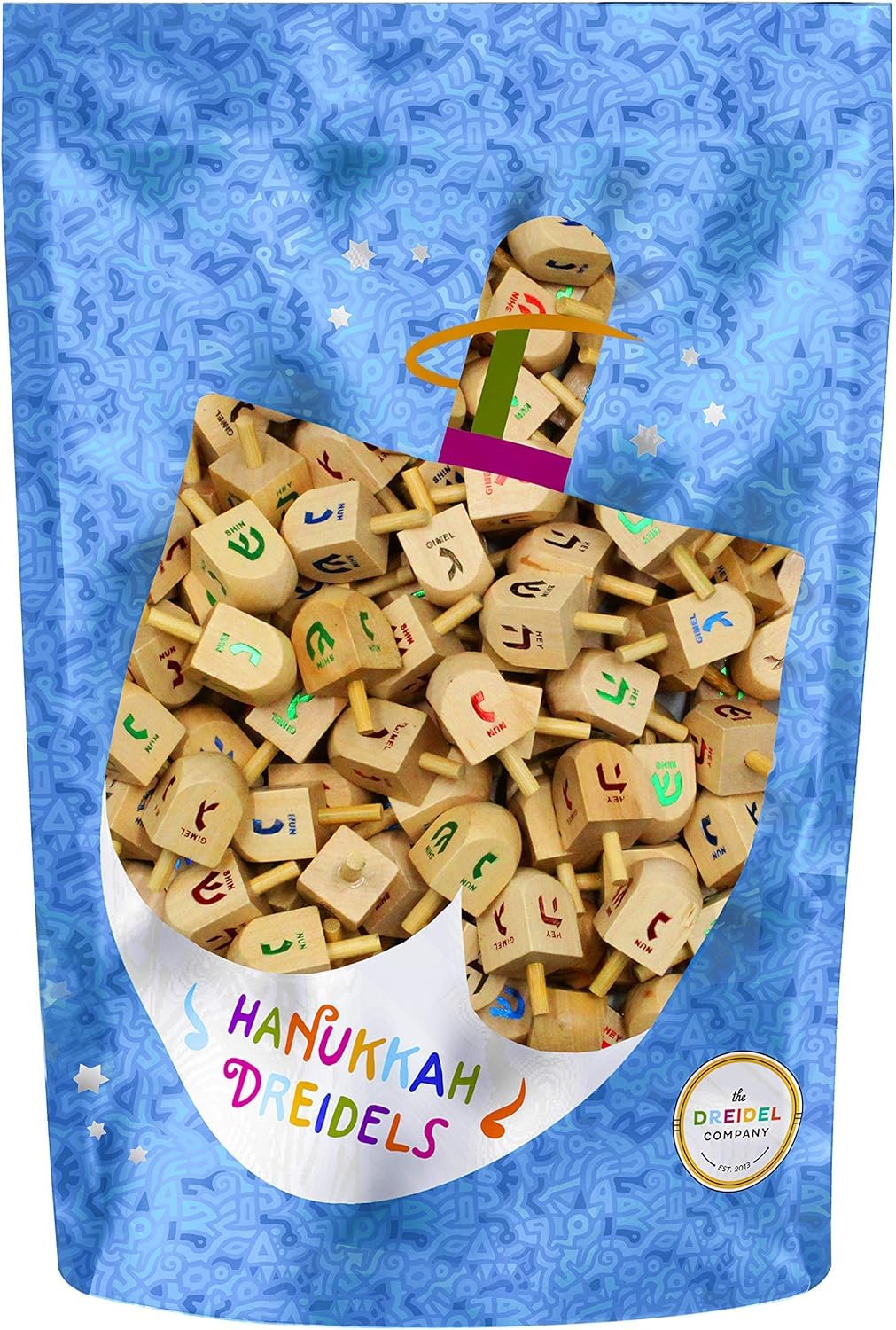 Snapklik.com : 1000-Pack Natural Wood Dreidels Hanukkah Draydel
