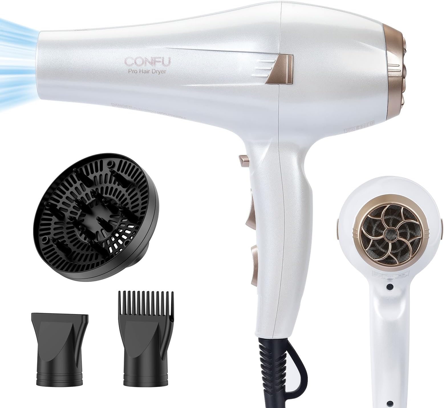 Amazon.com : 21Pcs Professional Hair Dryer Kit - Ionic, Lightweight ...