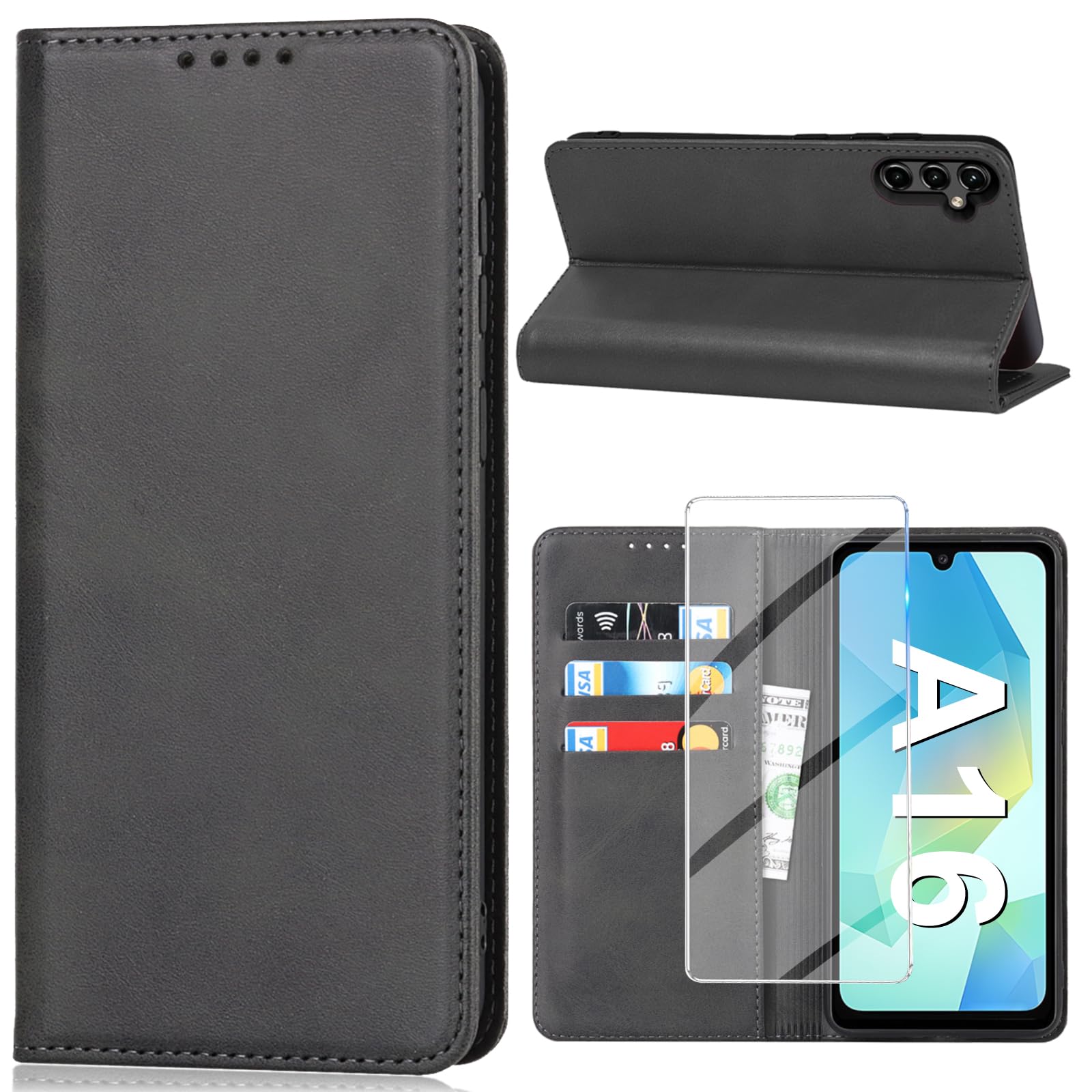 Vaki für Samsung Galaxy A16 5G Hülle mit Schutzfolie, Handyhülle Galaxy ...