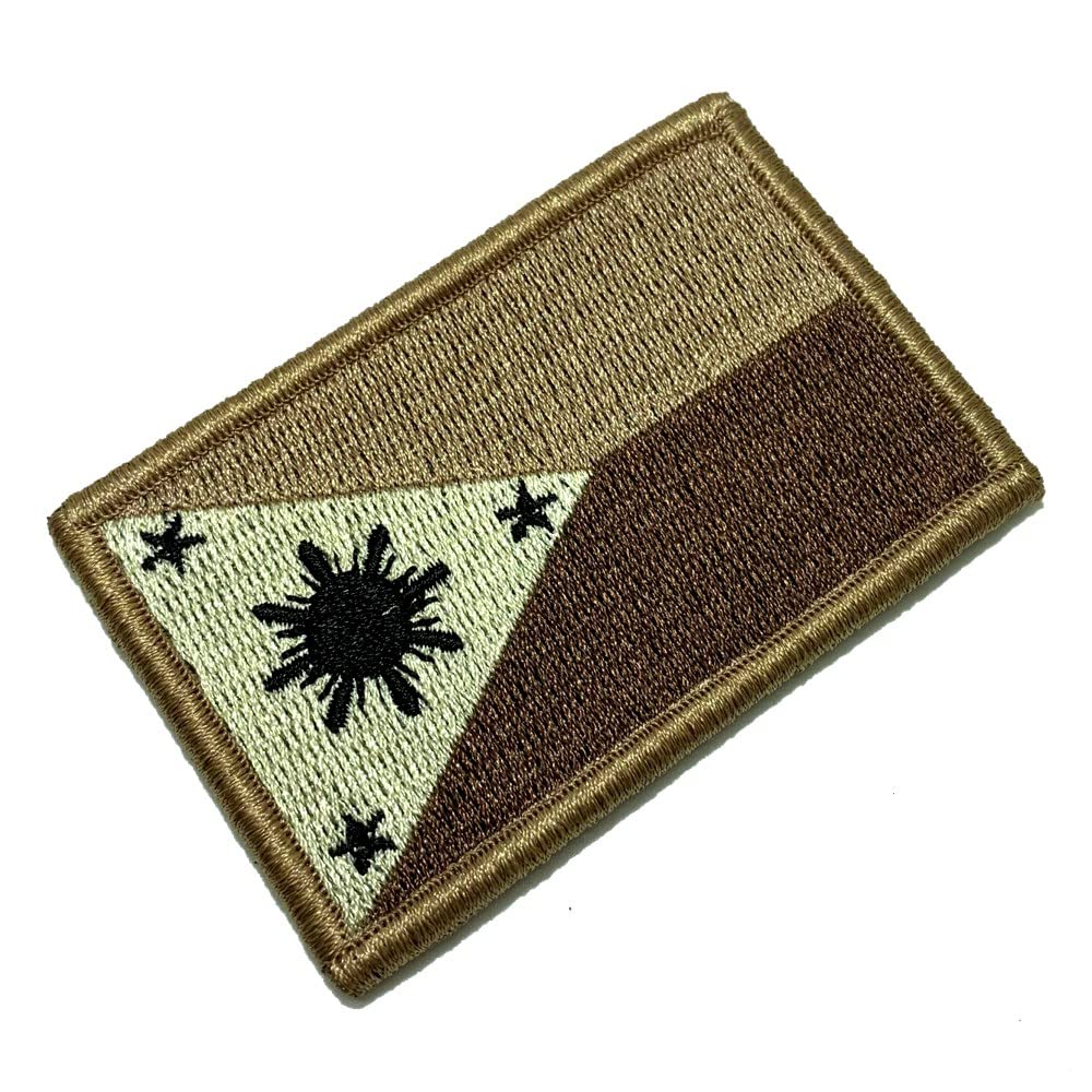 Amazon.com: BP0218V04 Philippines Flag Embroidered Patch Gold Border ...
