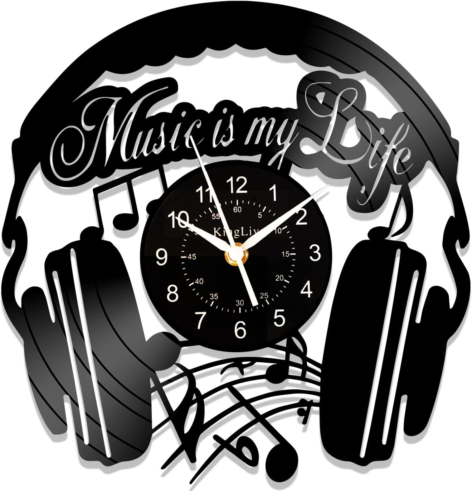 Amazon.com: Music Vinyl Clock - Record Art - Music Wall Decor - Guitar ...