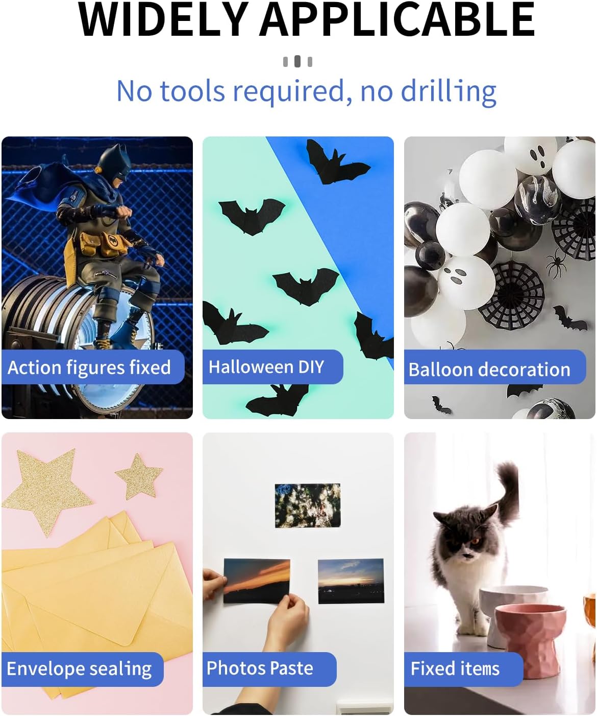 PHIXBEAR Masilla nano para museo de pósteres, paredes sin daños ...