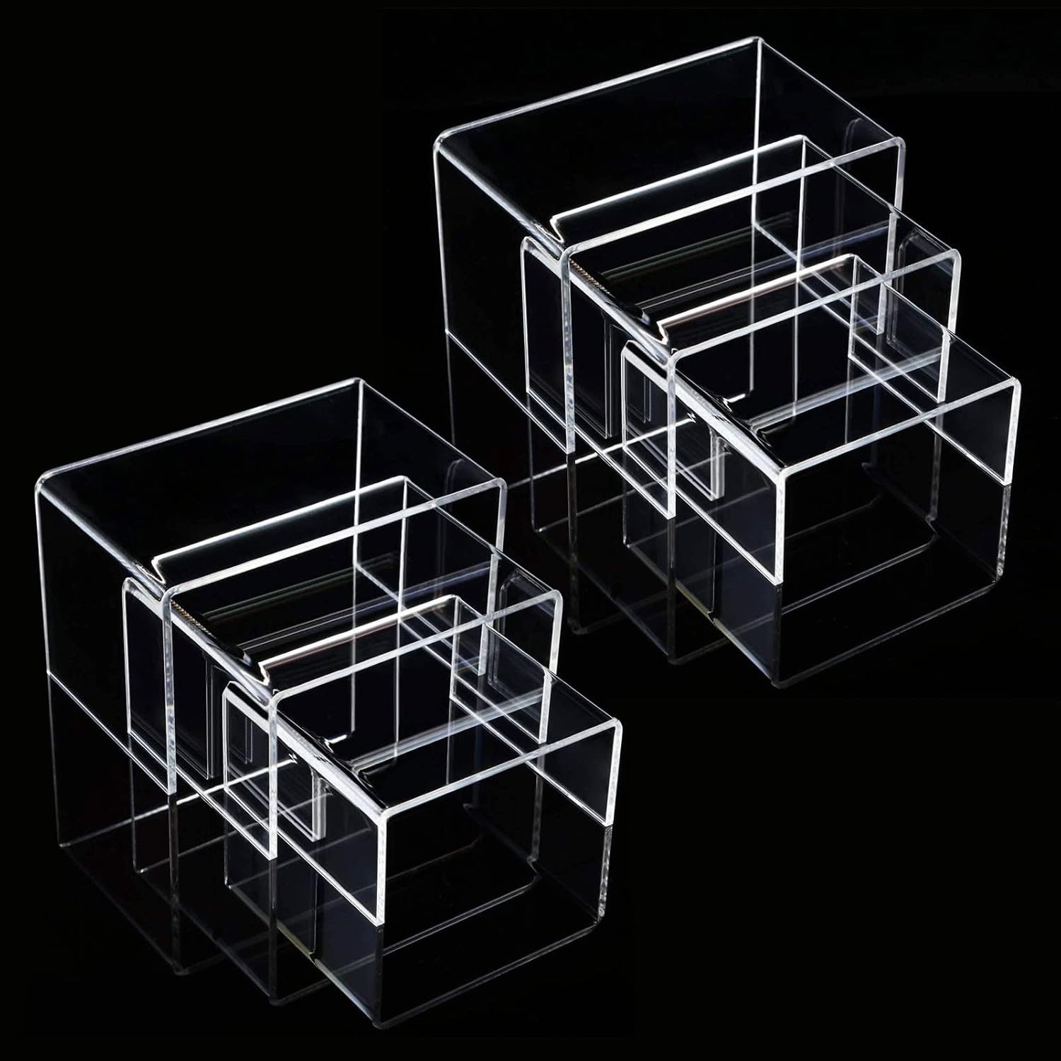 Amazon.com: ANDGOO Display Risers, 6 Pcs Acrylic Risers Clear ...