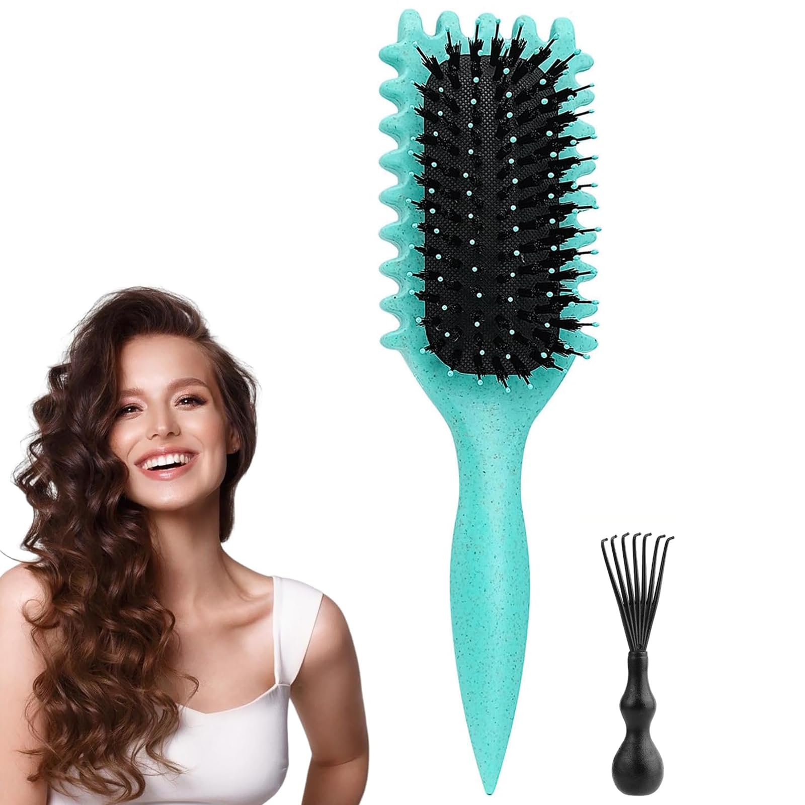 Curly Hair Brush, Curl Defining Brush, Newest Boar Bristle Hair Brush ...