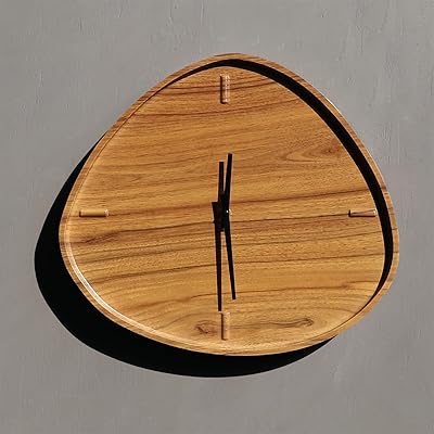 Amazon.com: [PJ Collection] Irregular Shape Wood Wall Clock, Decorative ...