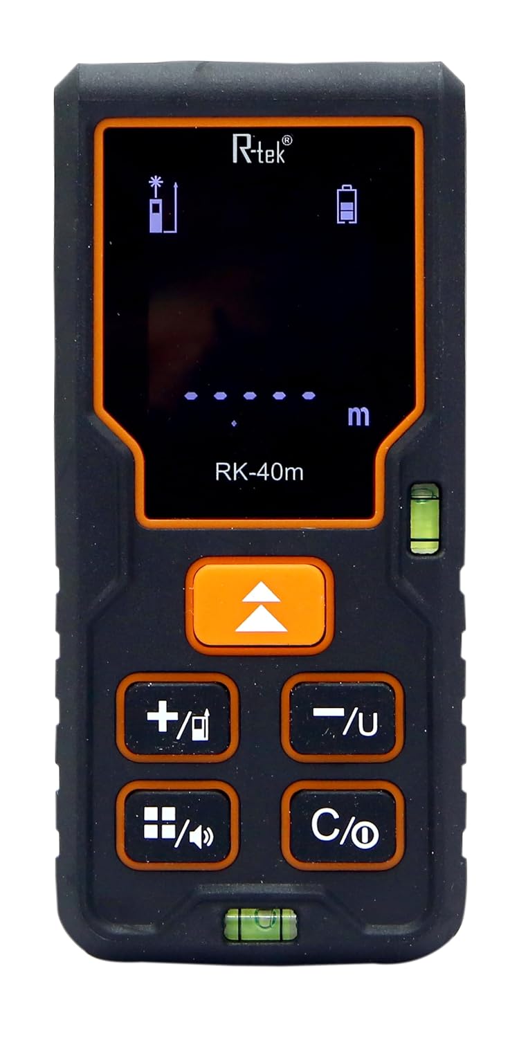 R-TEK 40M-Laser Distance Meter with Area, Volume, Pythagorean ...